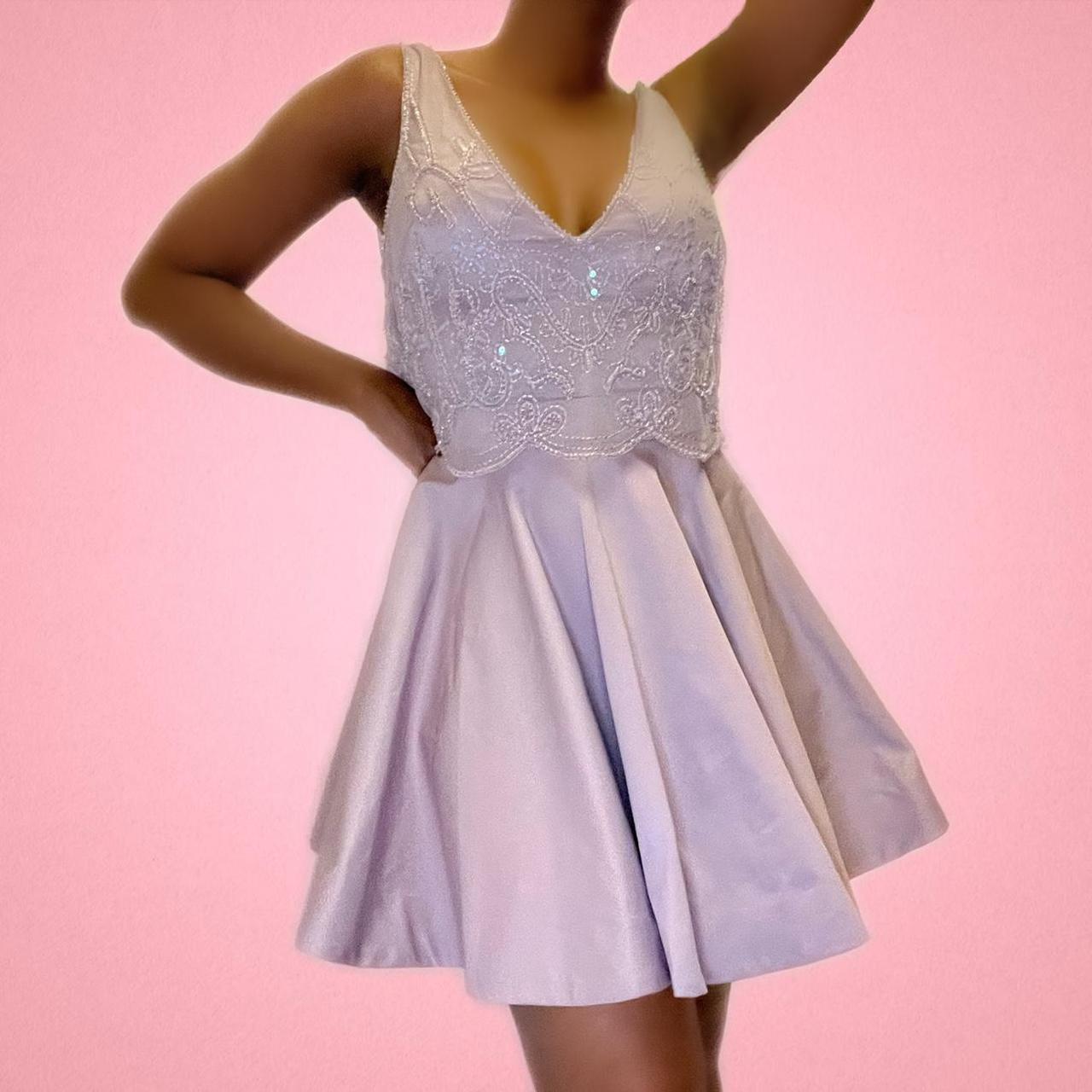 NWT Light Purple Beaded Bebe Fairy/Fairycore Prom... - Depop