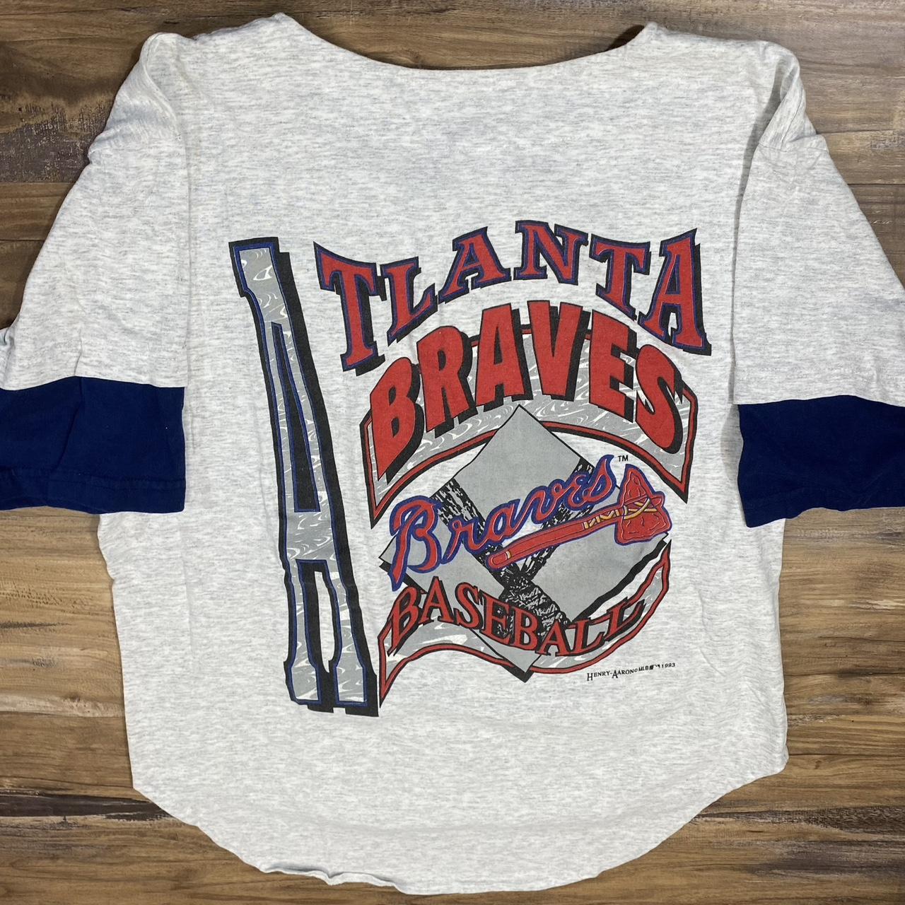 Vintage 90s Atlanta braves button up shirt ! Size... - Depop