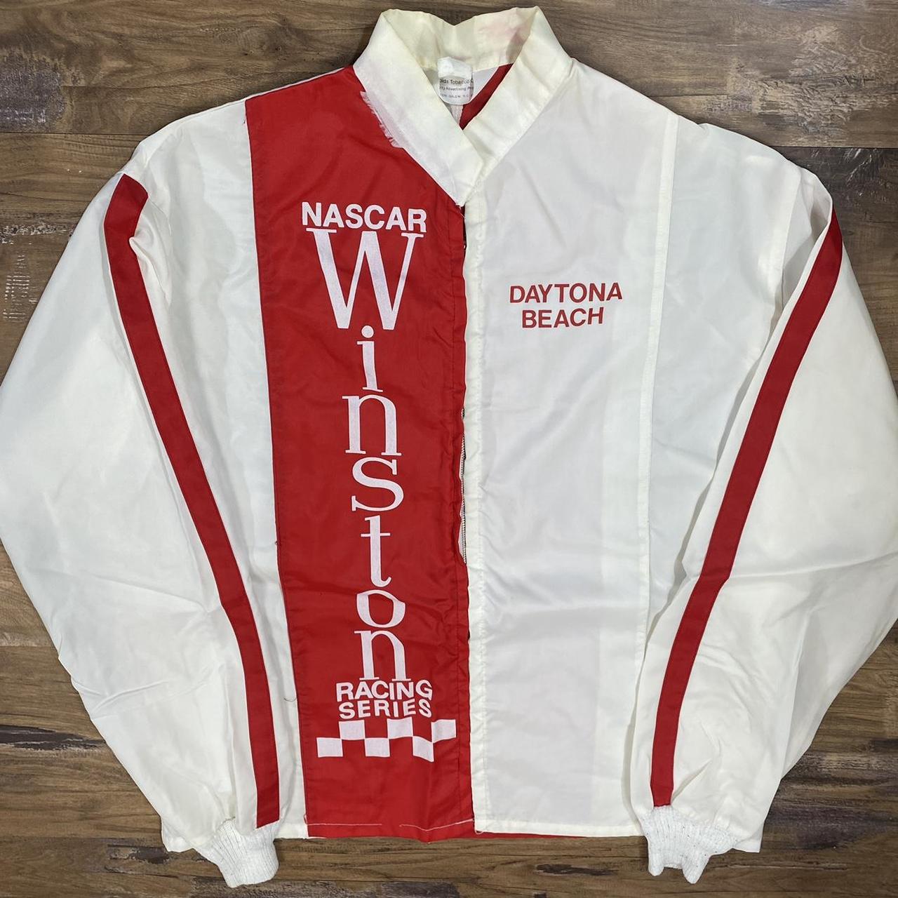 Vintage 80s Winston nascar racing series zip up... - Depop