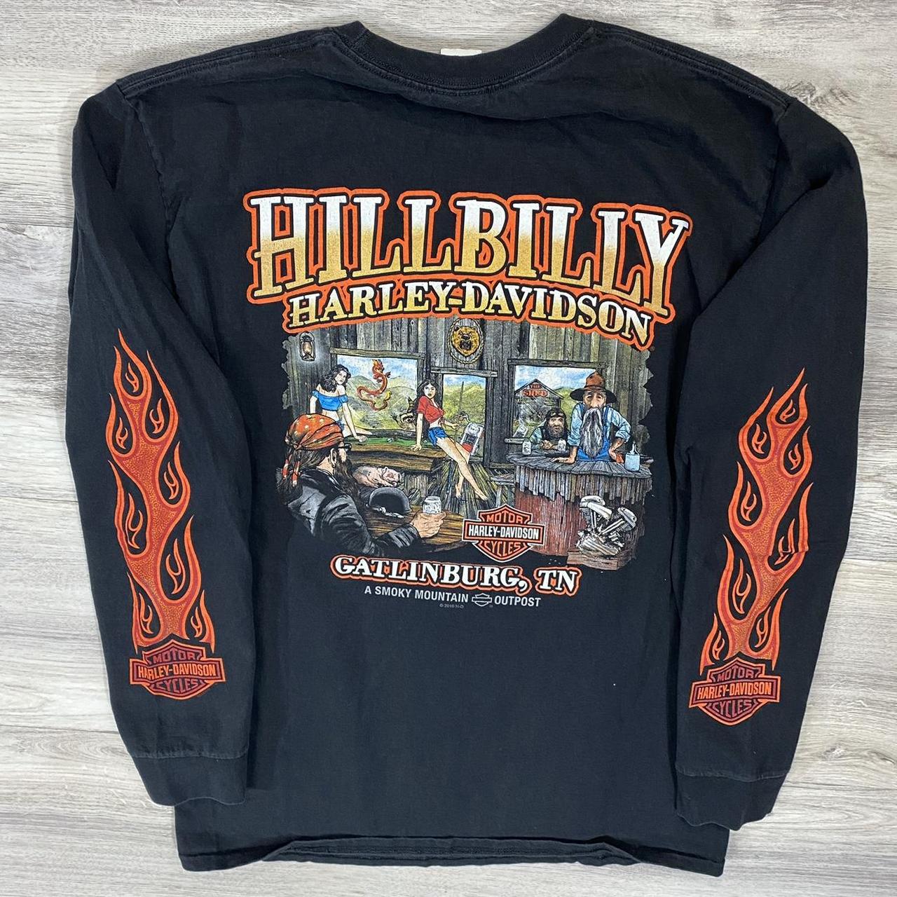 Harley Davidson long sleeve flame shirt ! Size large... - Depop