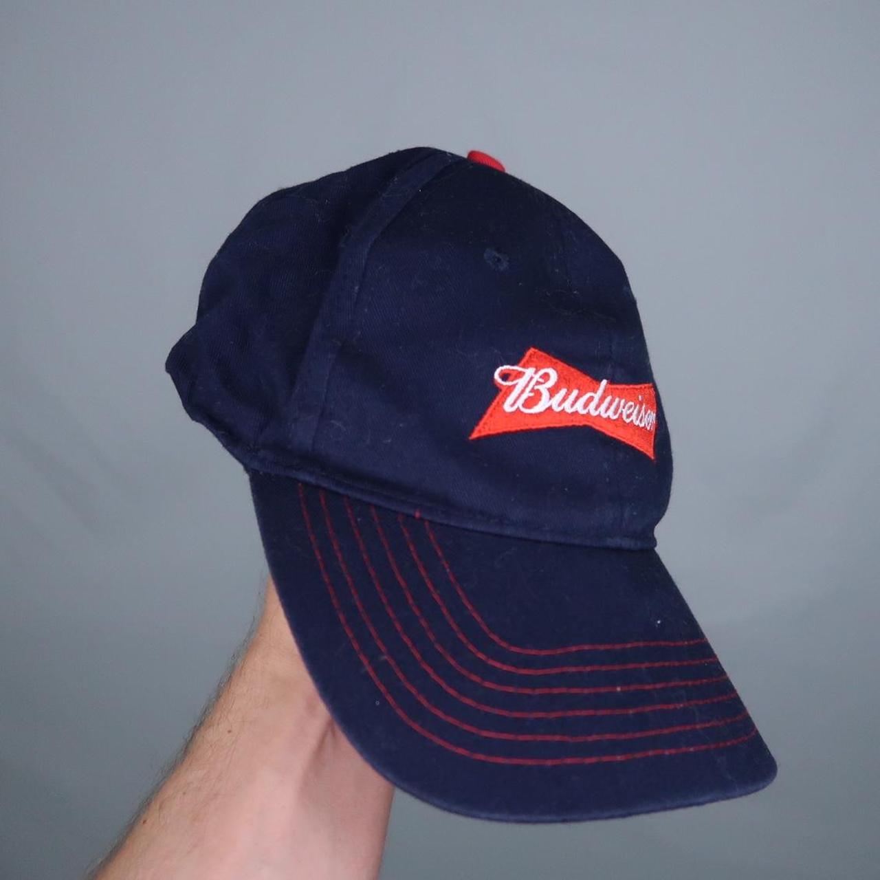 Vintage 90s Y2K Budweiser beer baseball style hat in... - Depop