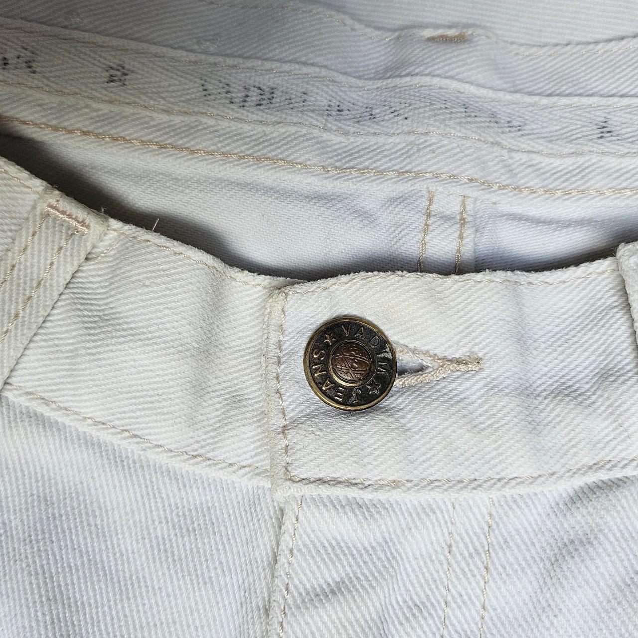 White 'Vadim Jeans' Denim. Size 30-32, no tag. Waist... - Depop