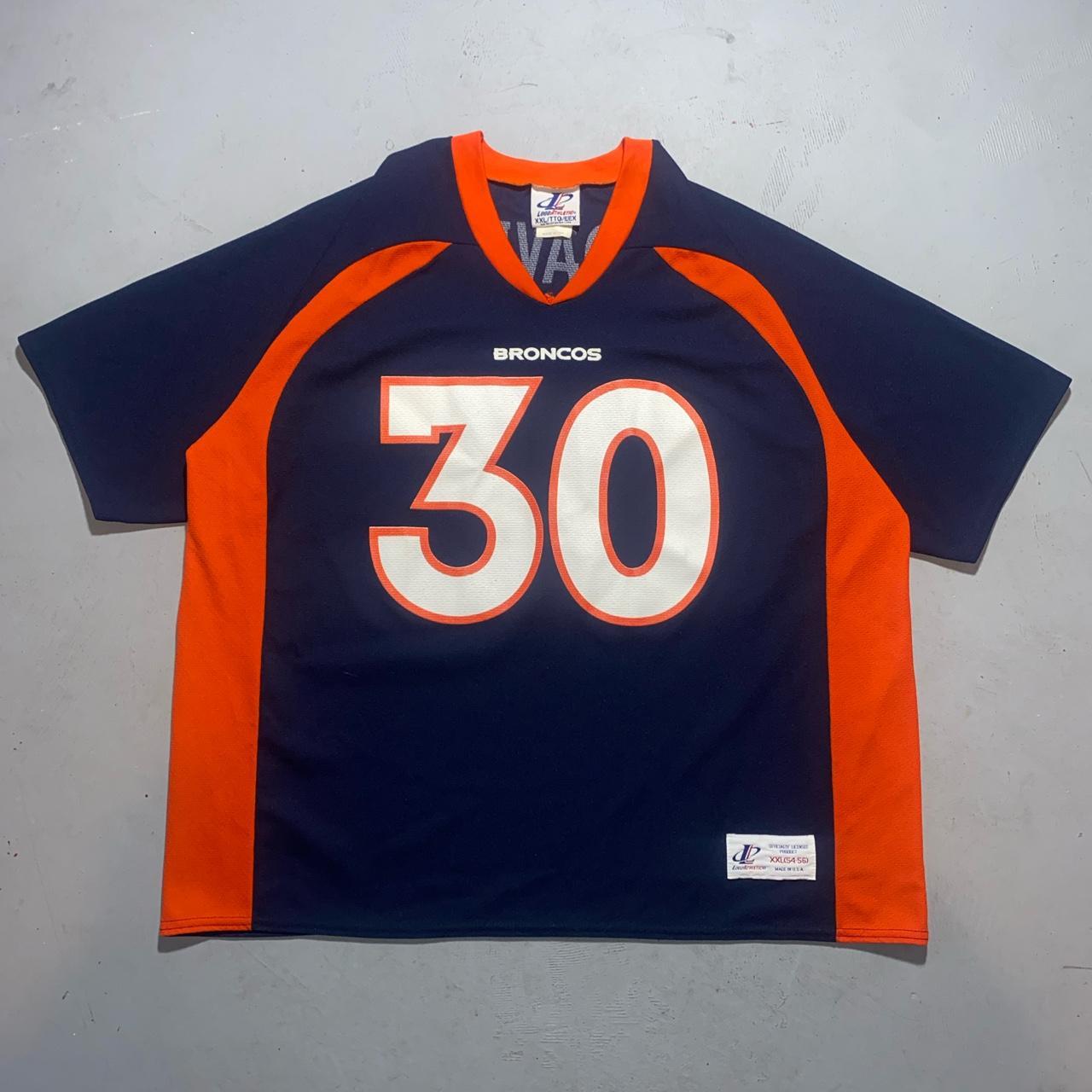 Vintage Denver Broncos logo, athletic NFL Davis jersey - Depop