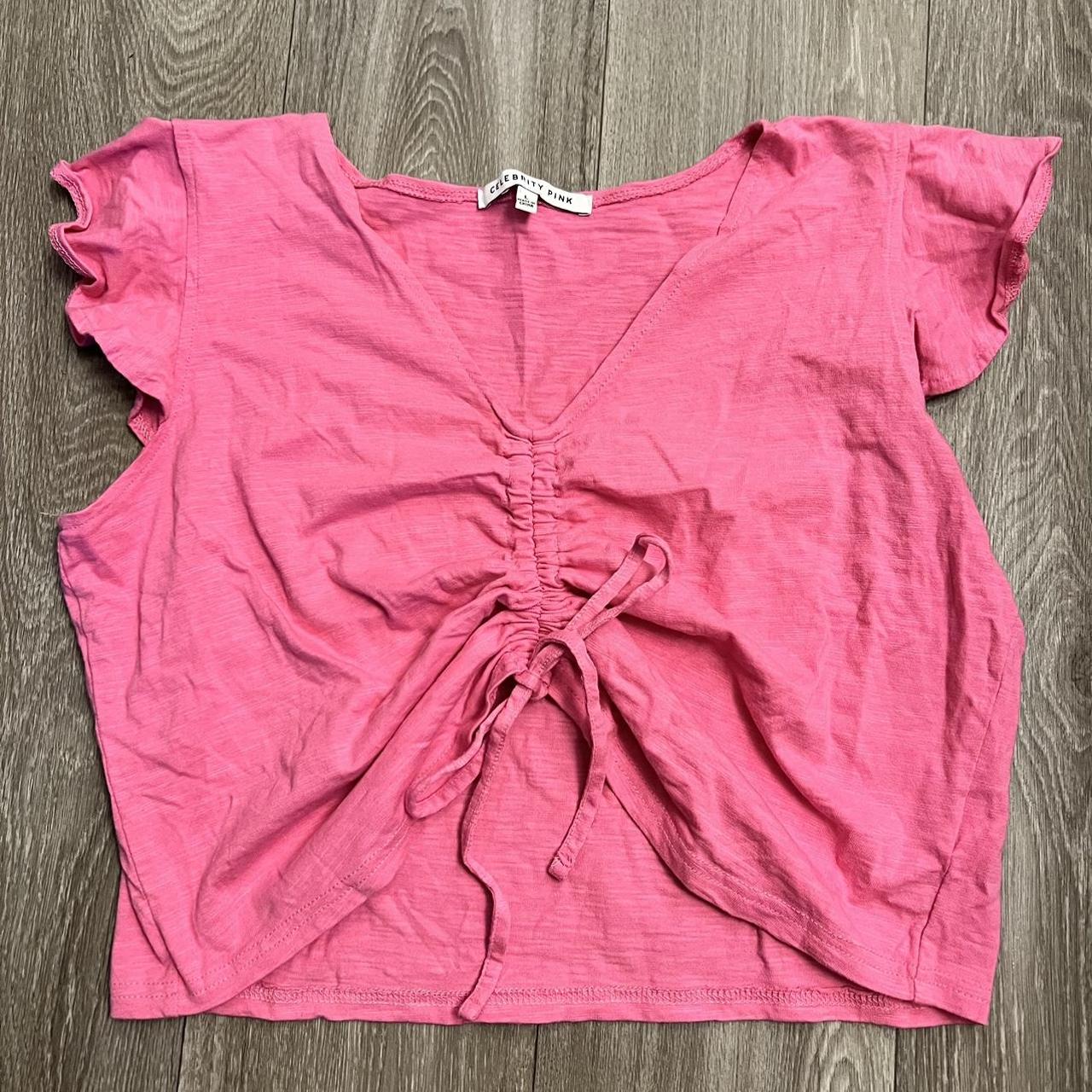 Pink cinch top New… just wrinkled from storage... - Depop