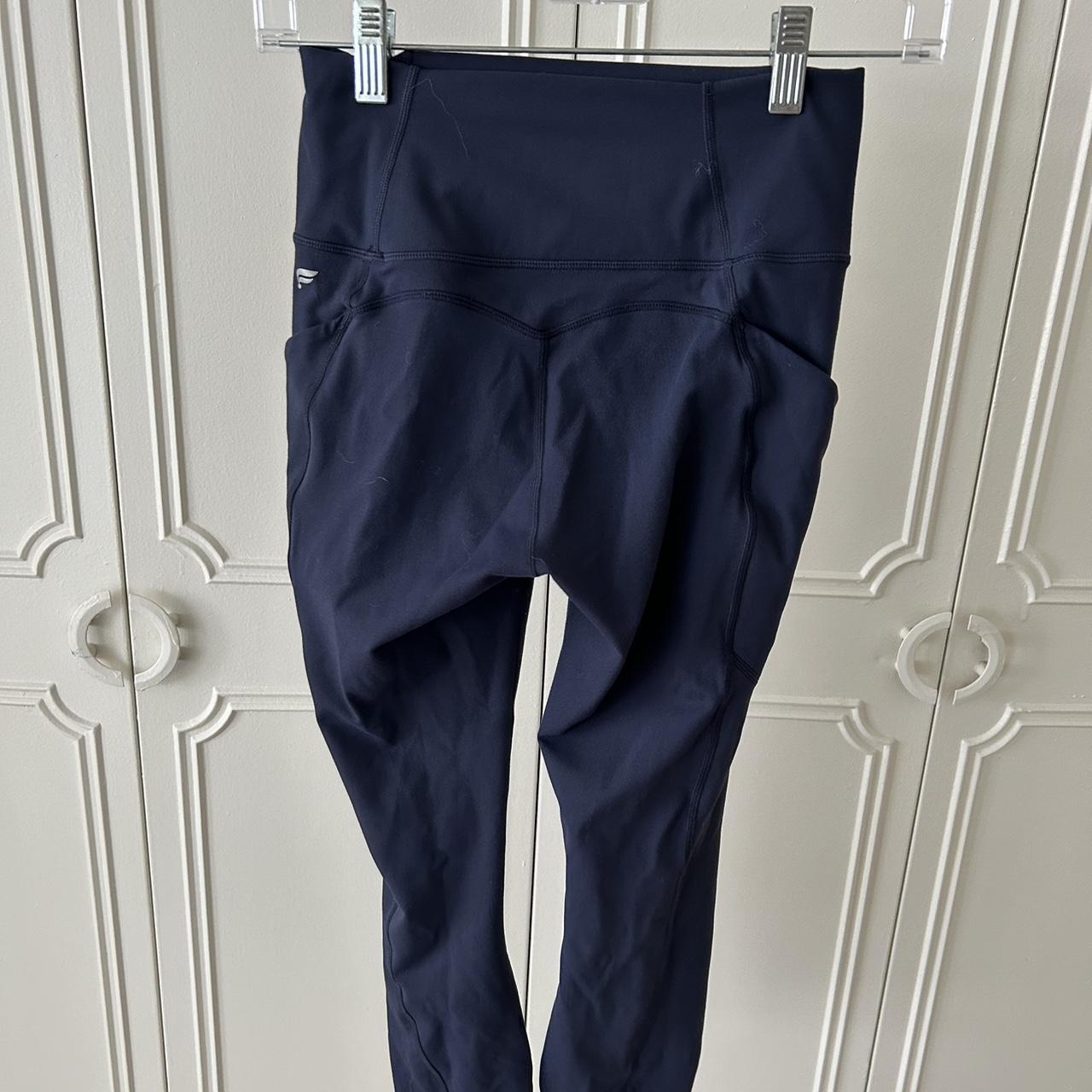 Navy blue Fabletics 7/8 leggings Size XS Worn but in... - Depop