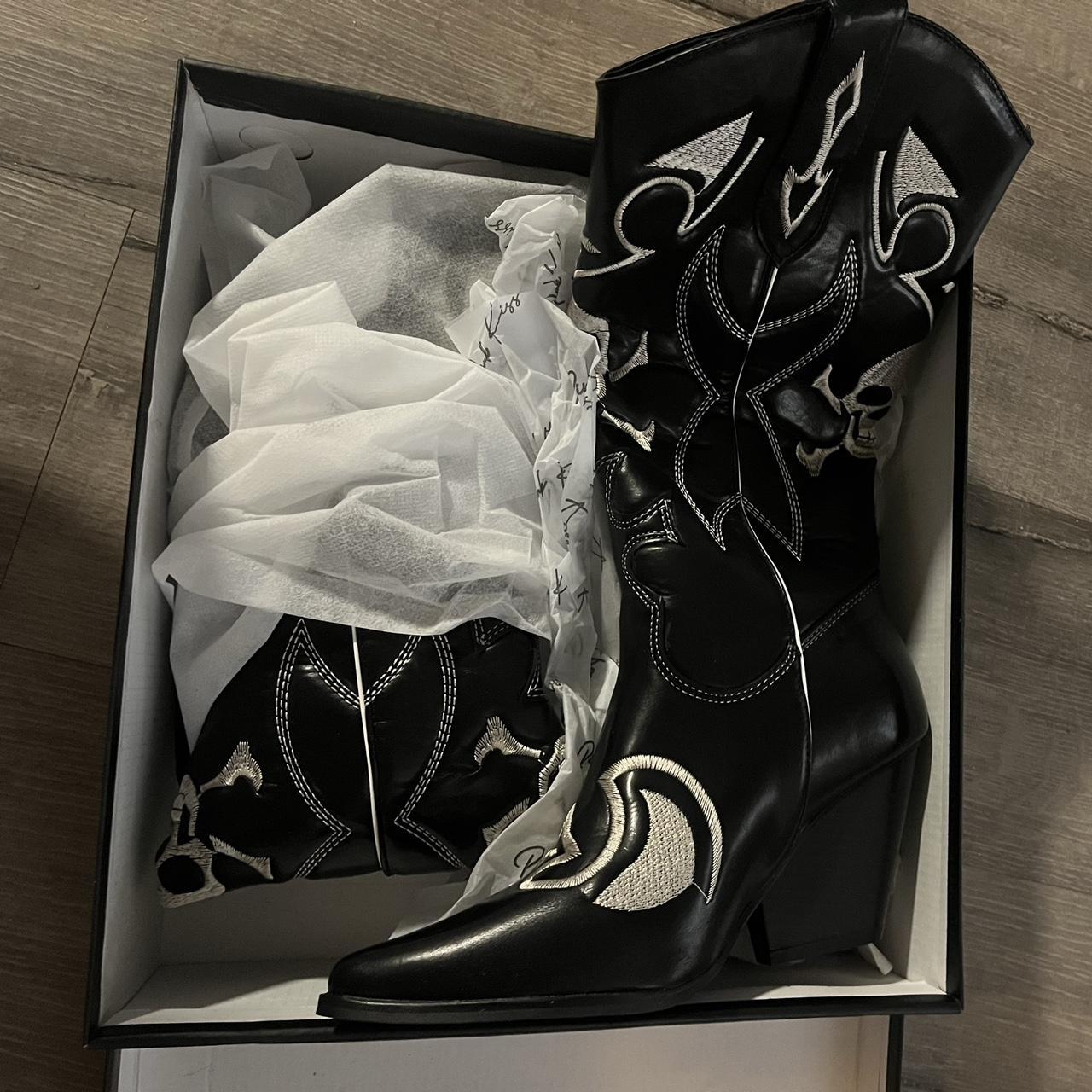 Dollskill Goth cowboy boots brand new in box.... - Depop