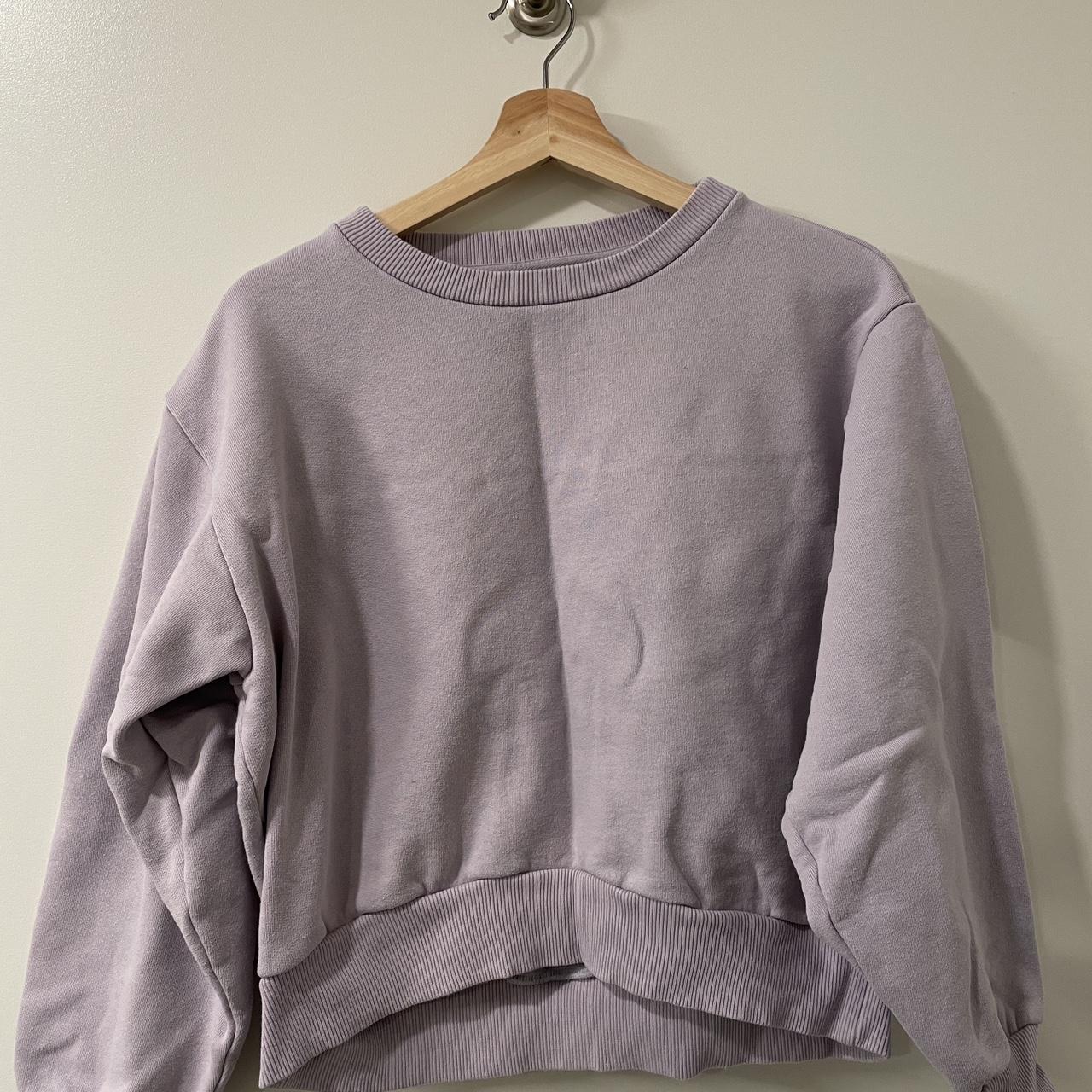 Everlane light purple sweater Cropped fit Size... - Depop
