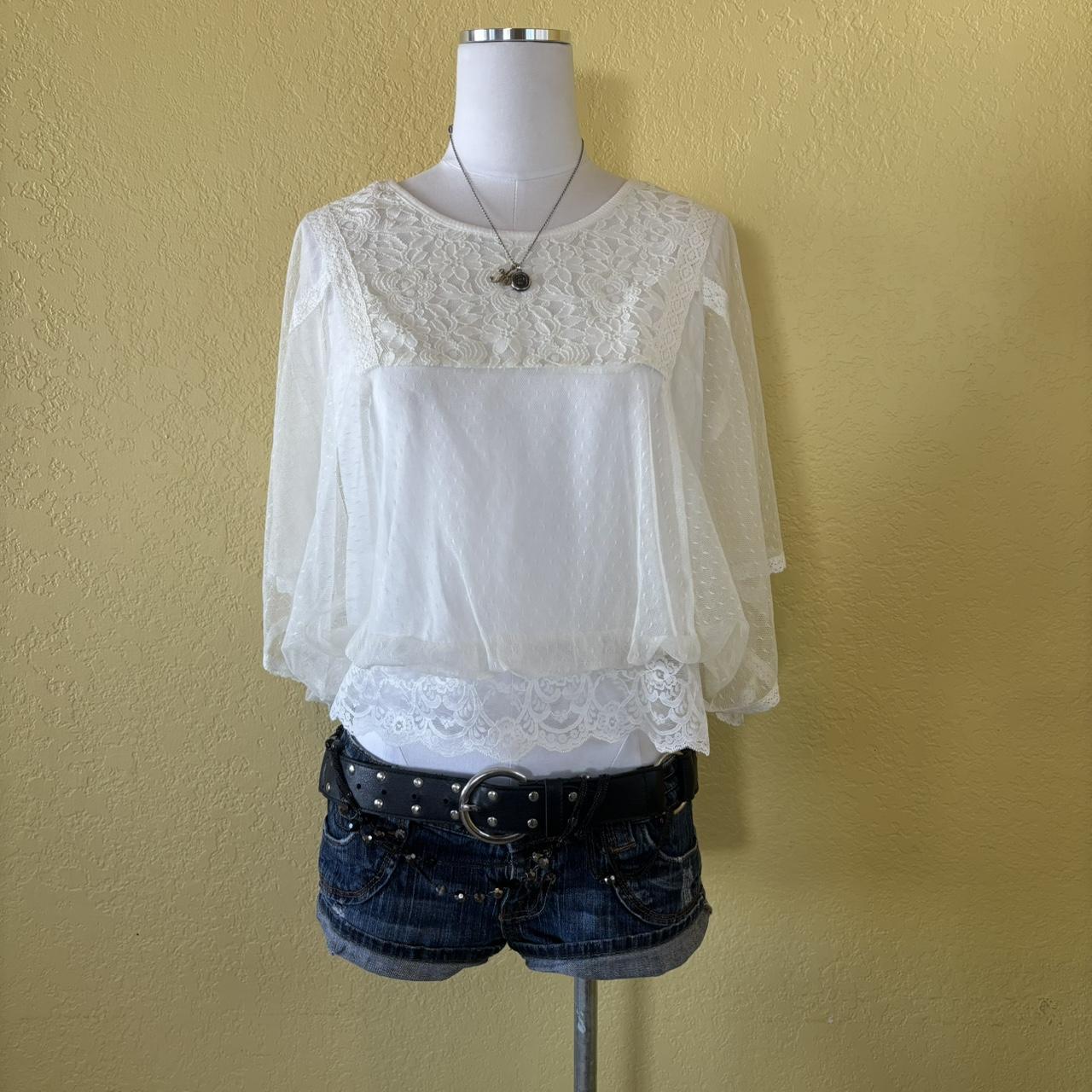 Flowy Lace Coquette Twee Boho Rocker Chic Fairy... - Depop