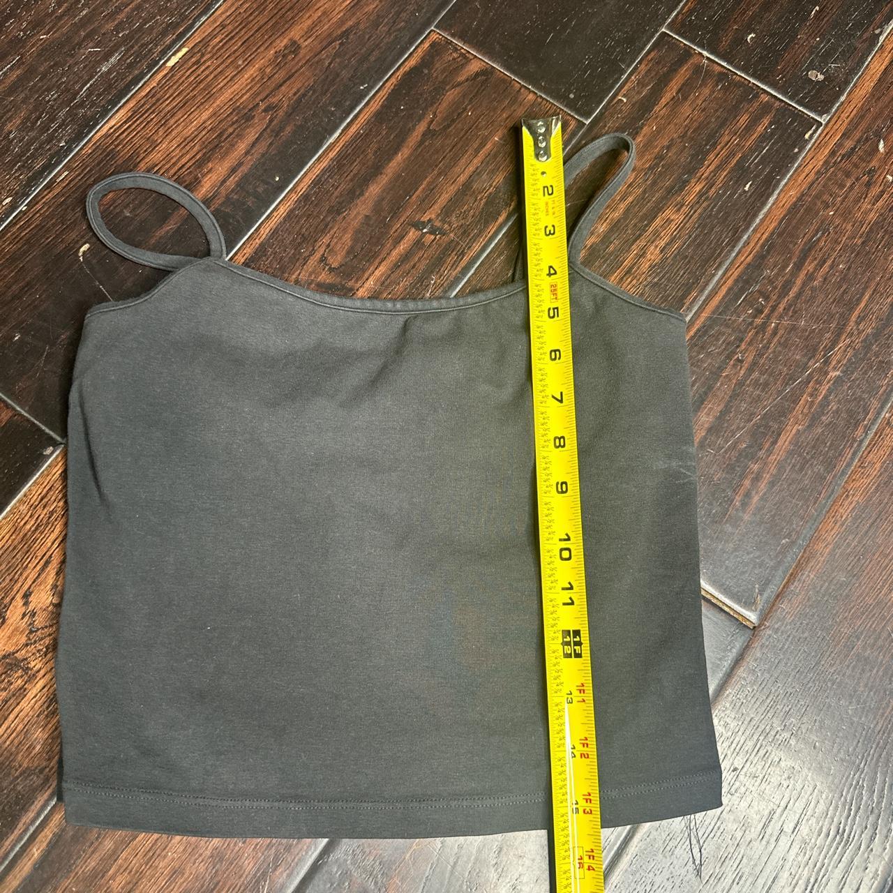 Spaghetti strap crop top tank top with built-in... - Depop