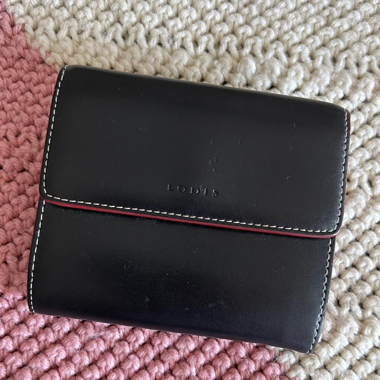 Red and Black Lodis Wallet - leather wallet from... - Depop