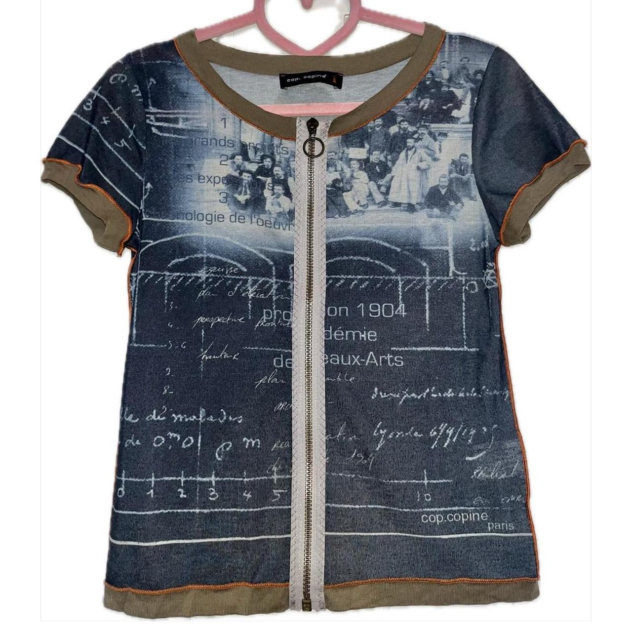 Cop Copine Paris zip up graphic tee ! Old school... - Depop