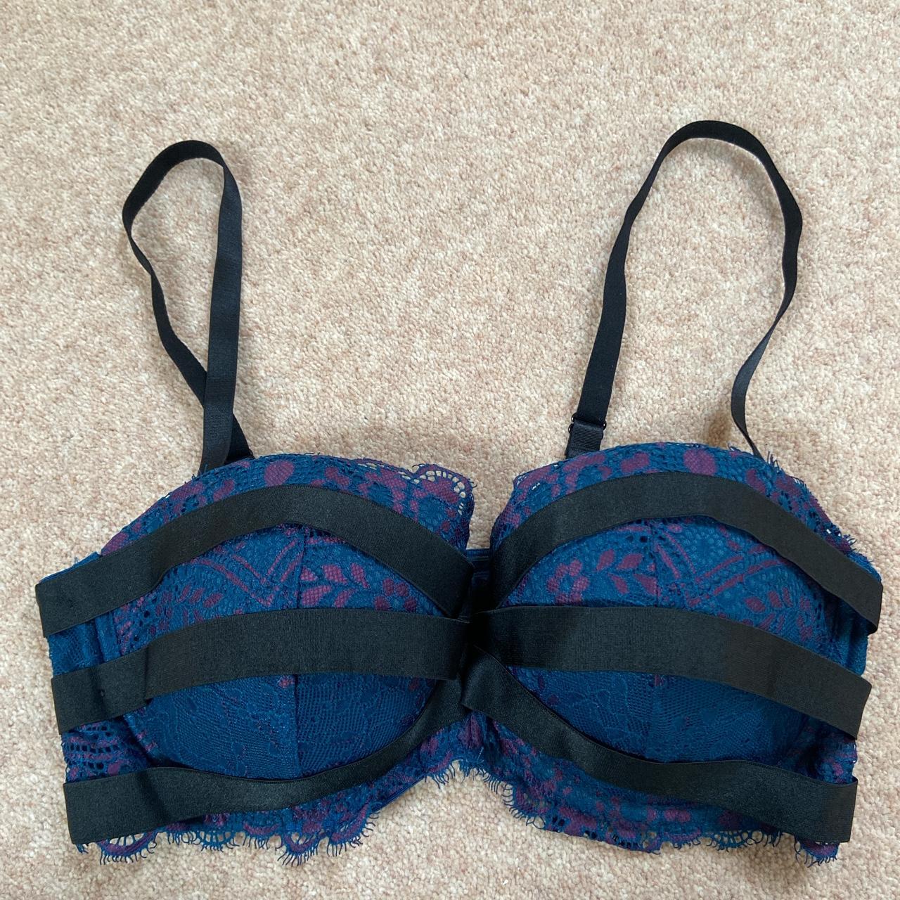 - Turquoise & purple bra - 34D #bra #34D... - Depop