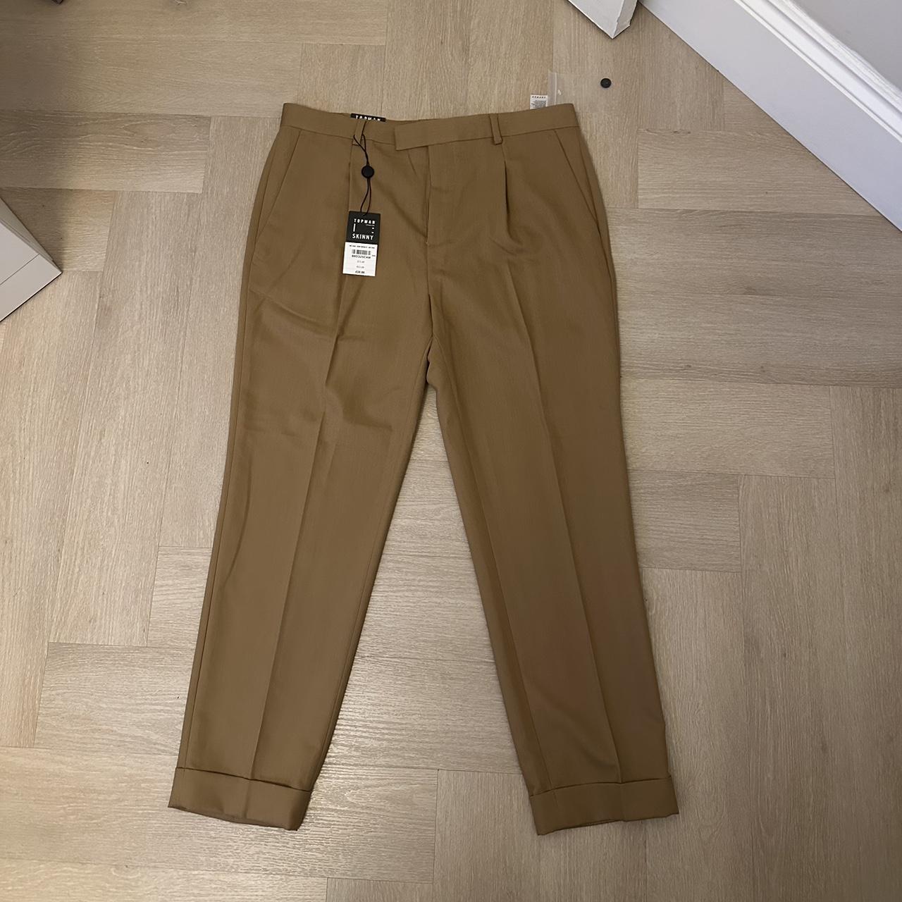 Topman Skinny Tan Trousers. Brand new with tags. RRP... - Depop