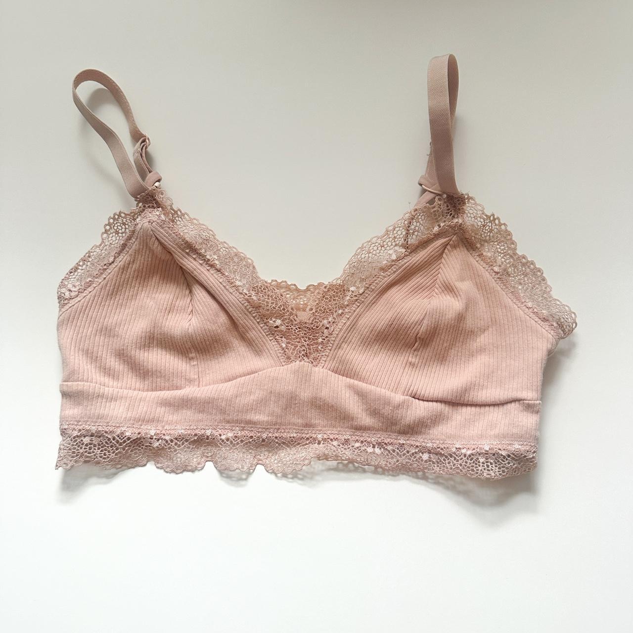 target/colsie pink lacy bralette size medium in... - Depop