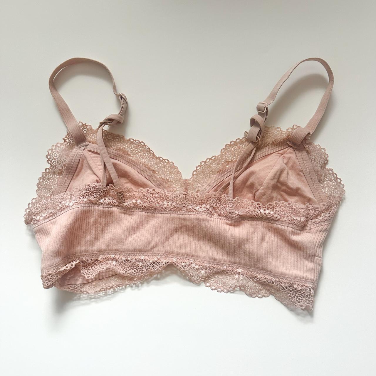 target/colsie pink lacy bralette size medium in... - Depop