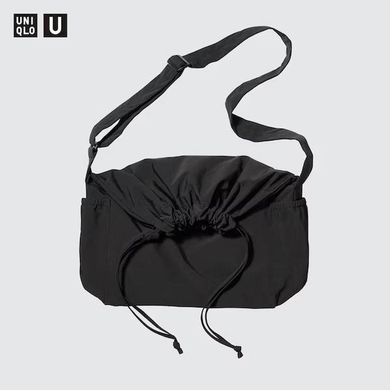 Viral Uniqlo Drawstring shoulder bag in black! NO... - Depop