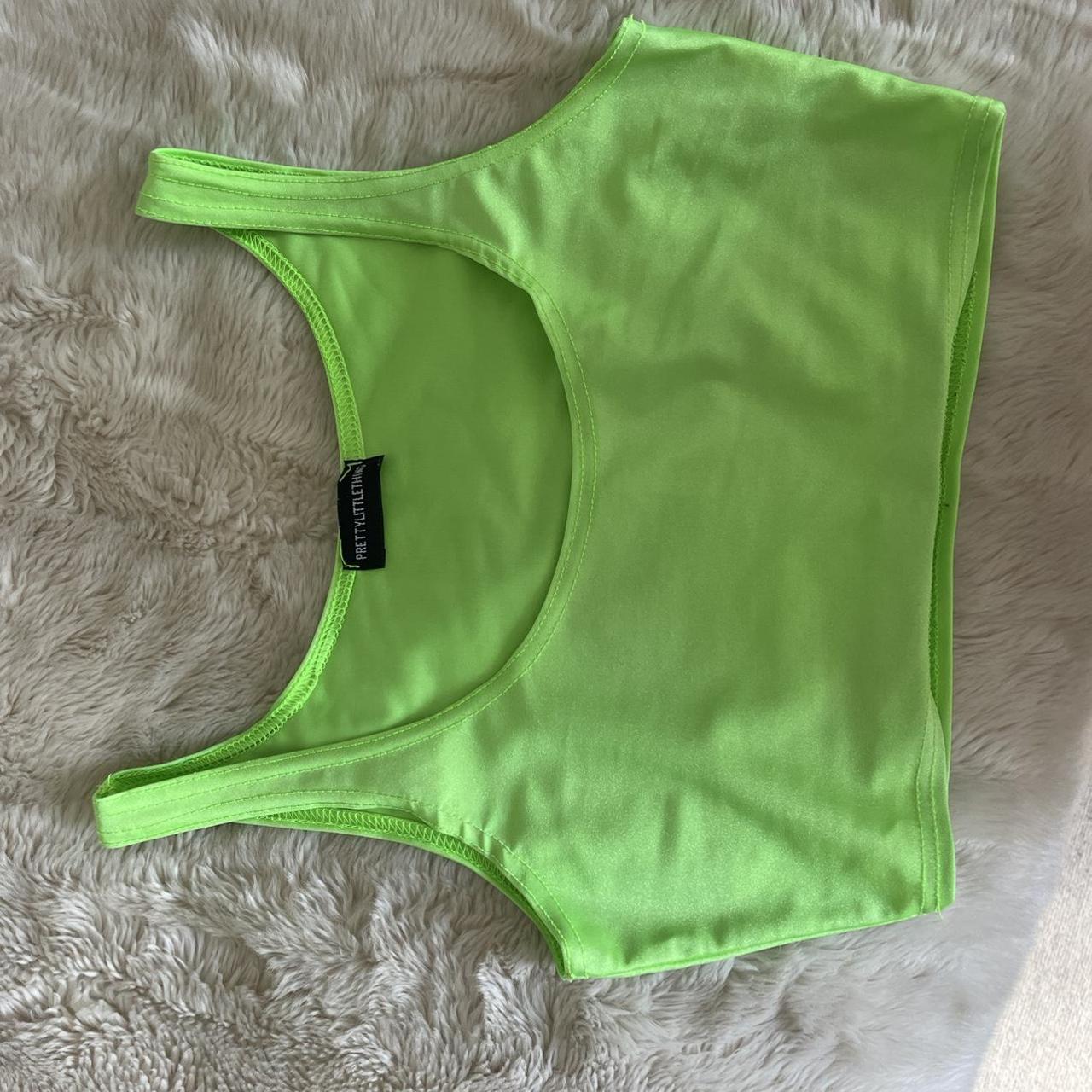 Neon green crop top From PLT Perfect for festivals... - Depop