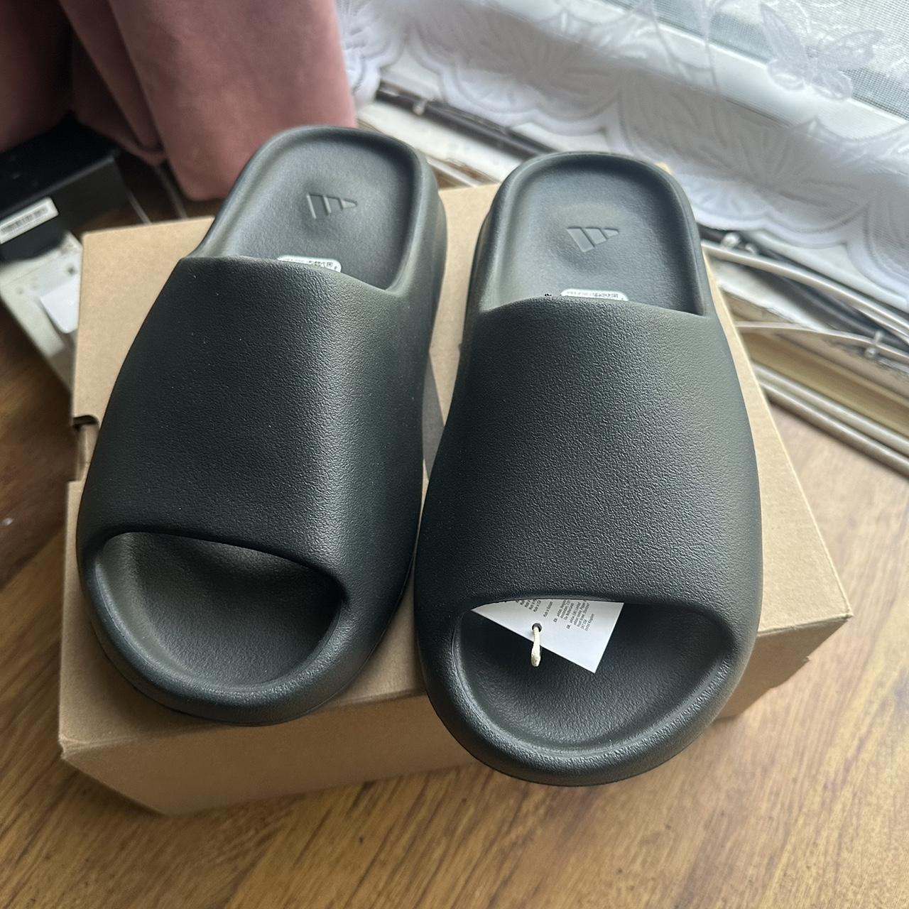 Yeezy Slides 'Slate Grey' Authentic with proof of... - Depop