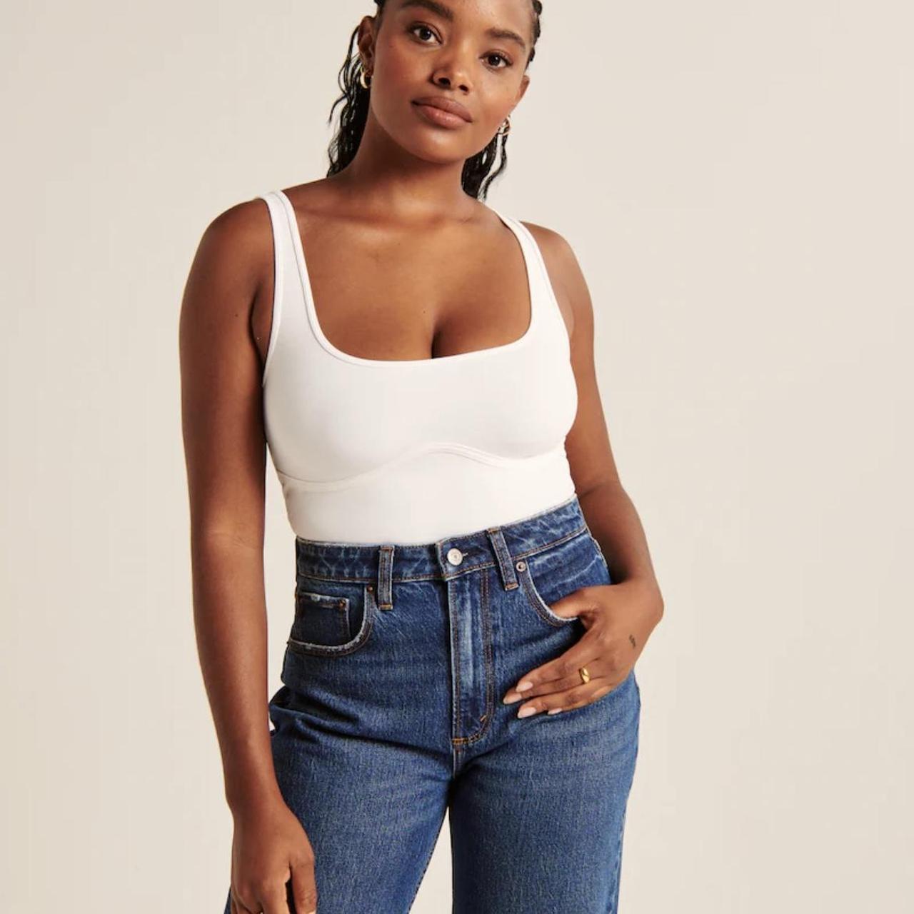 abercrombie and fitch seamless fabric corset... - Depop