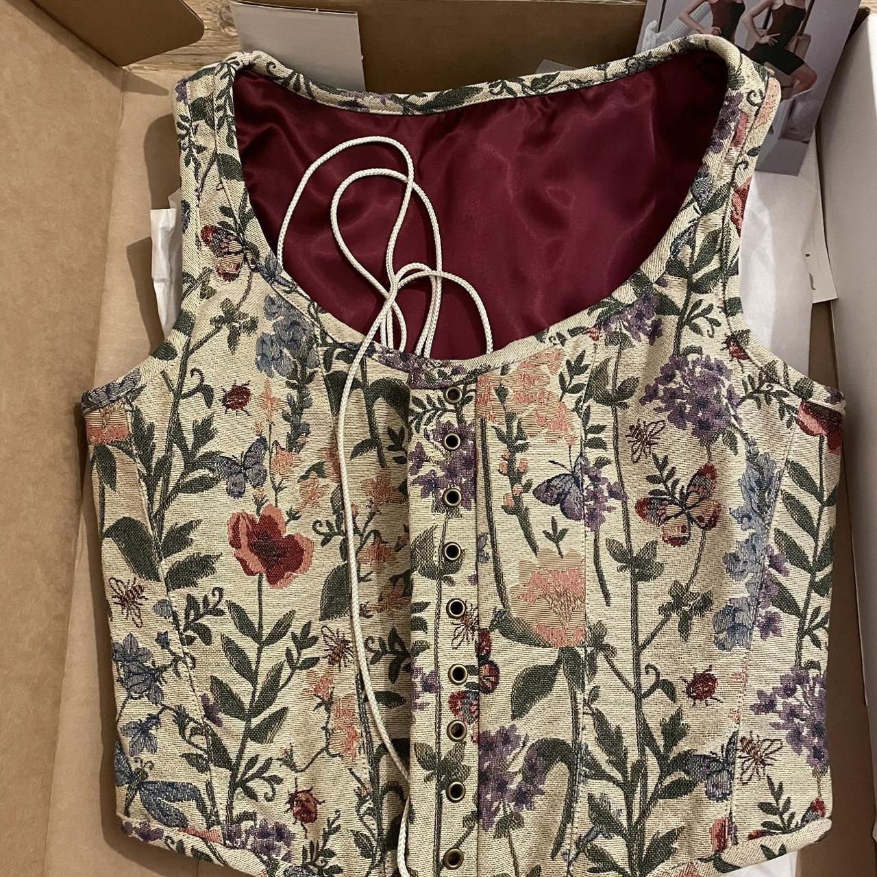 all is a gentle spring springtime corset, currently... - Depop