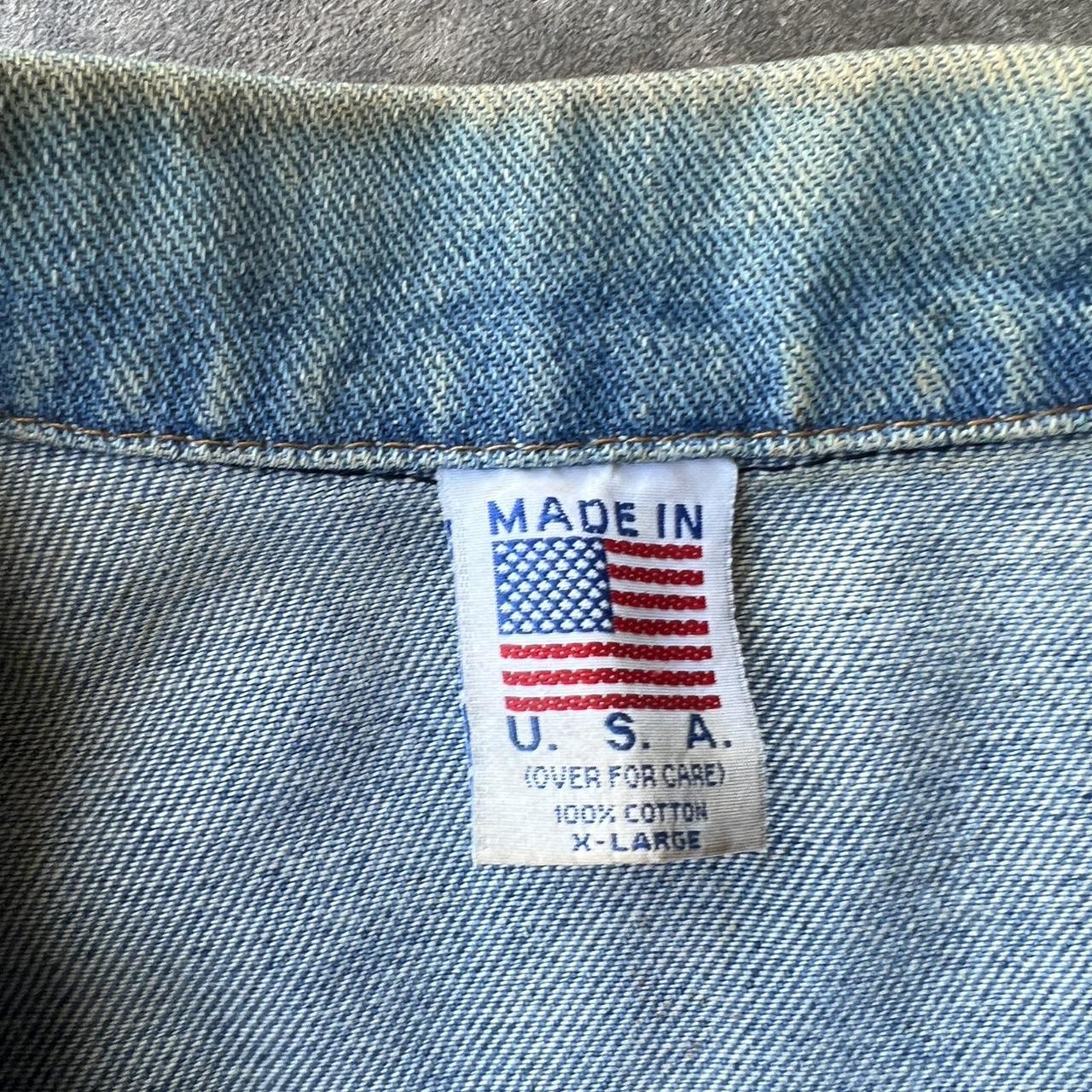 vintage corvette jean jacket RARE made in USA SIZE... - Depop