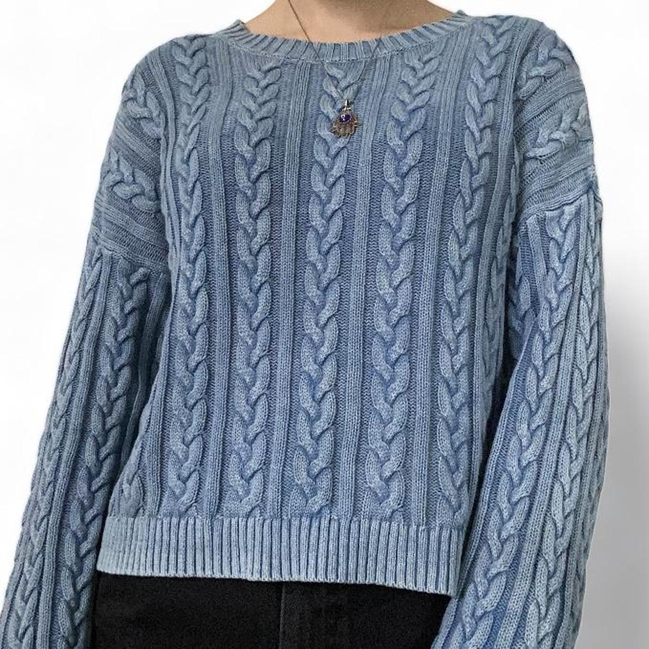 Very cute and comfy light blue knit sweater perfect... - Depop