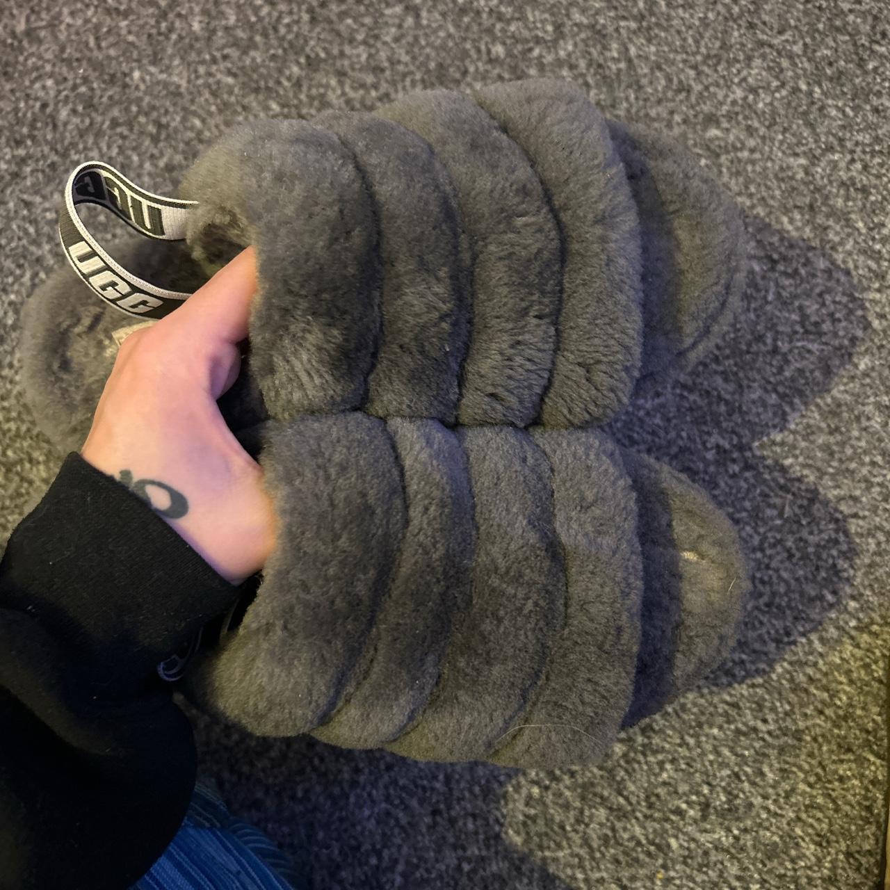 Fluffy Ugg sliders Great condition Size 6 - Depop