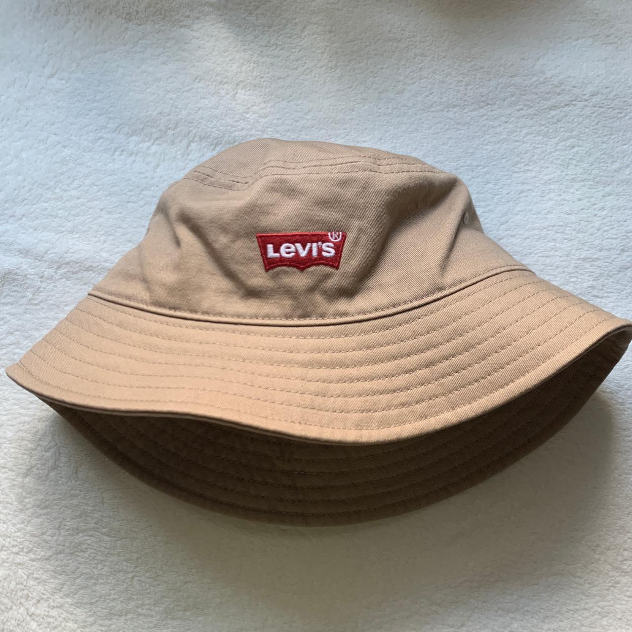 Levi's tan bucket hat great condition never... - Depop