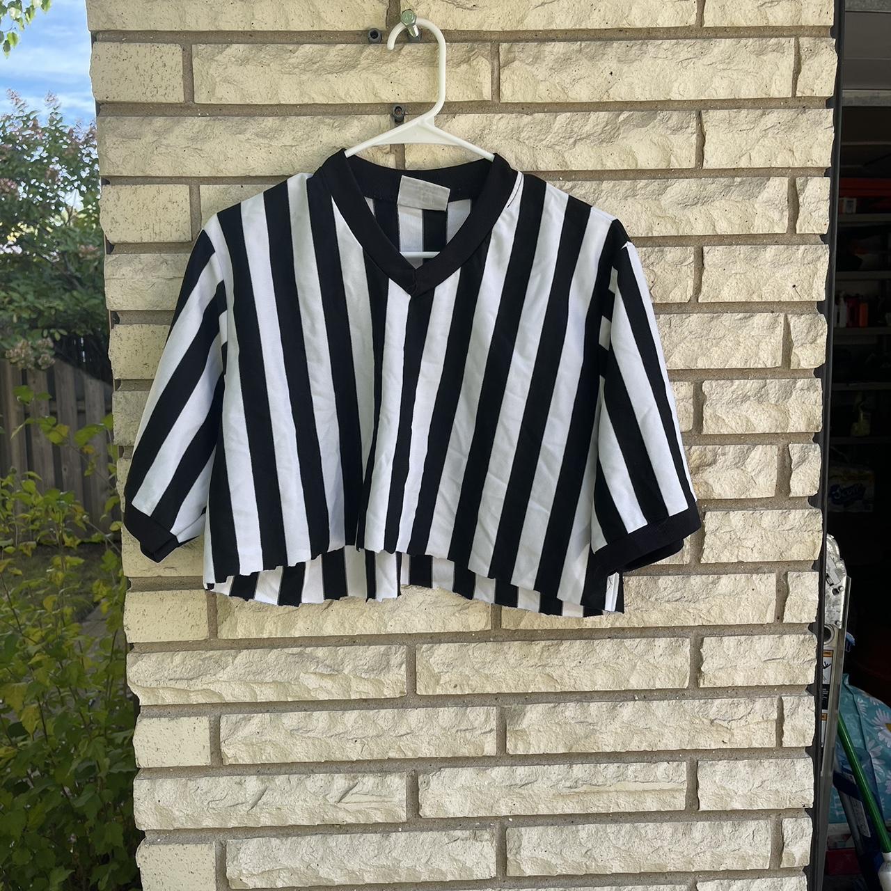 Referee crop top costume top size large #halloween... - Depop