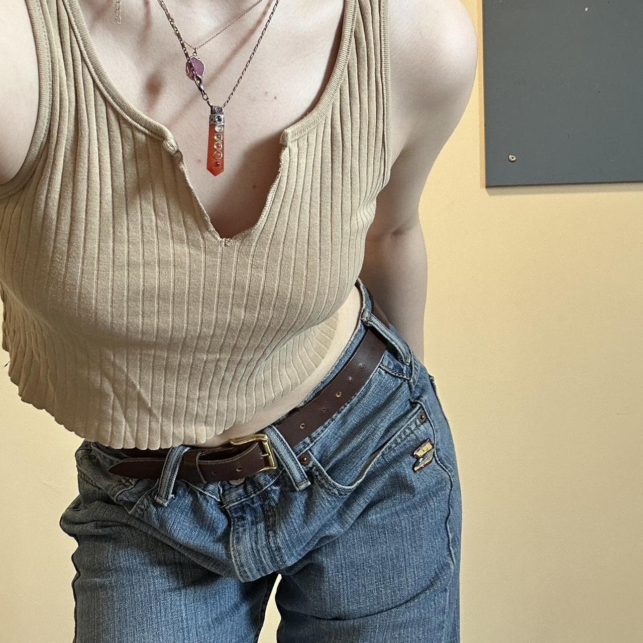 cute tanned crop top Perfect for summer Fits 6/8 - Depop