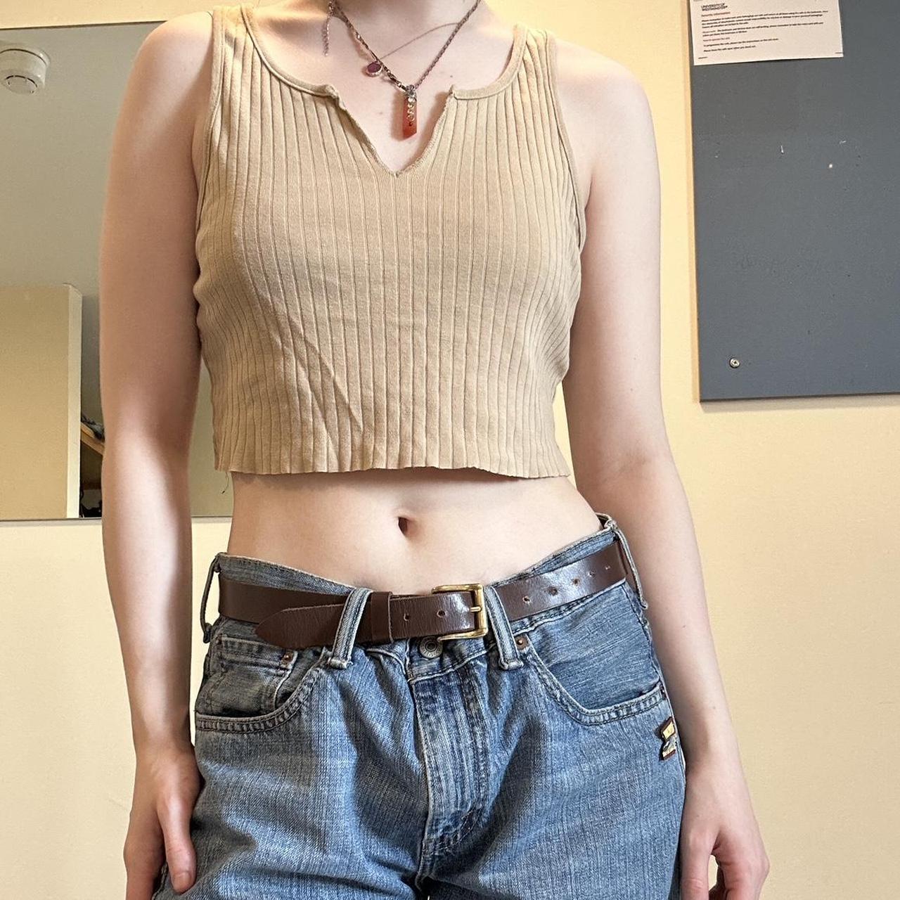 cute tanned crop top Perfect for summer Fits 6/8 - Depop
