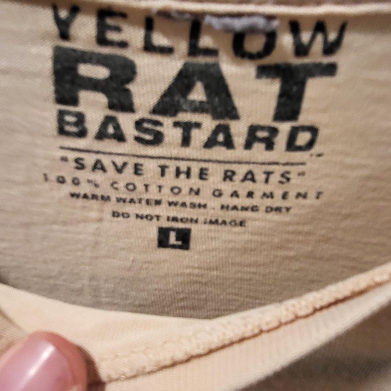 Yellow Rat Bastard tee Size L True fit M 19" pit to... - Depop