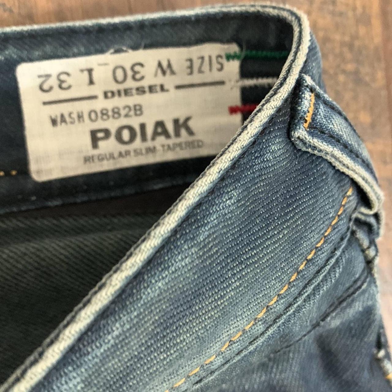 Diesel Poiak Button Fly Regular Slim-Tapered Jeans... - Depop