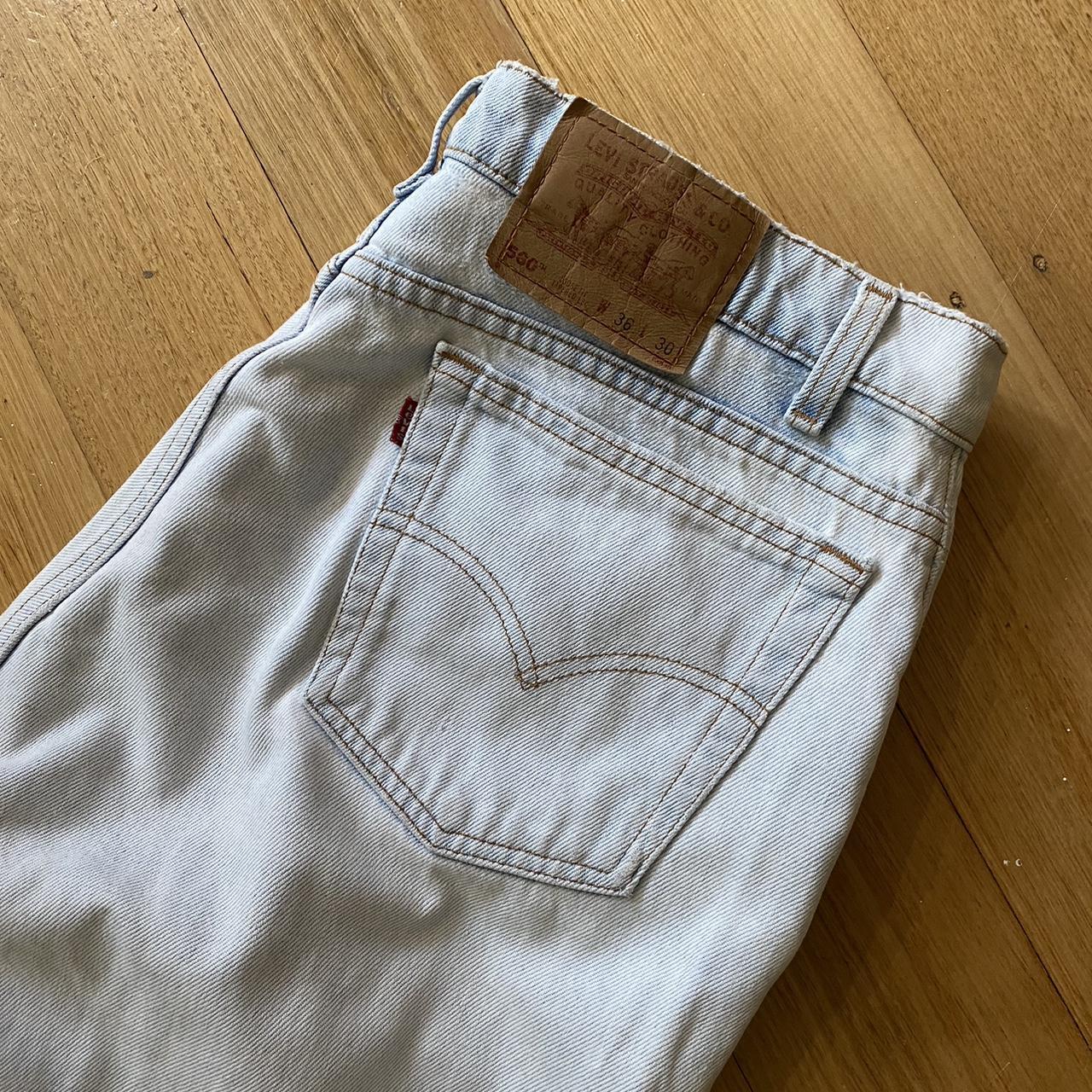 Vintage Levi’s 560 jeans 36x30 Super light colour,... - Depop