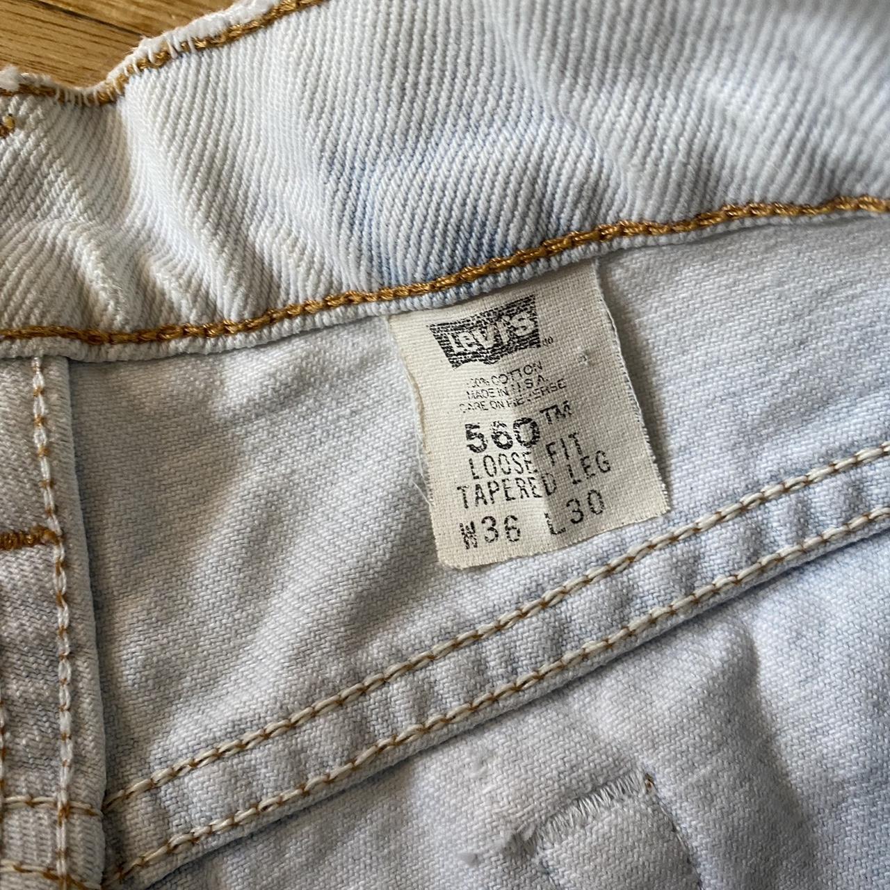 Vintage Levi’s 560 jeans 36x30 Super light colour,... - Depop