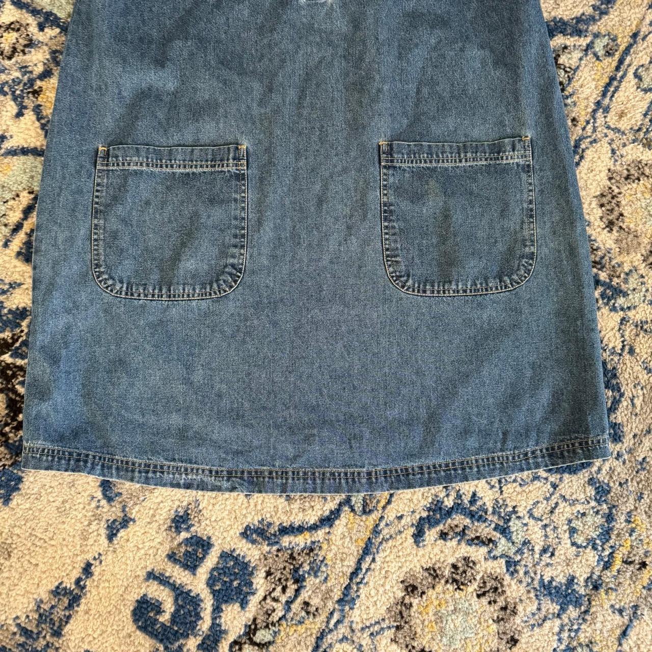 Vintage Denim Cottage Core Jumper Modest Flower... | Depop