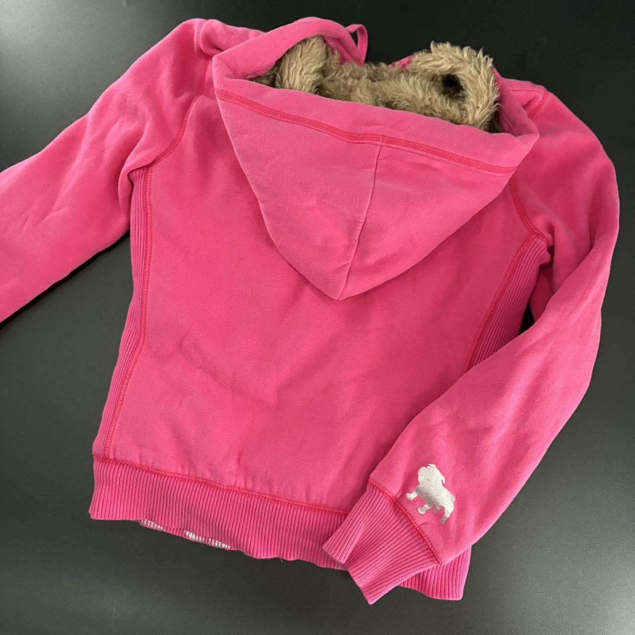 2000s Aeropostale pink faux fur lined hoodie Size... | Depop