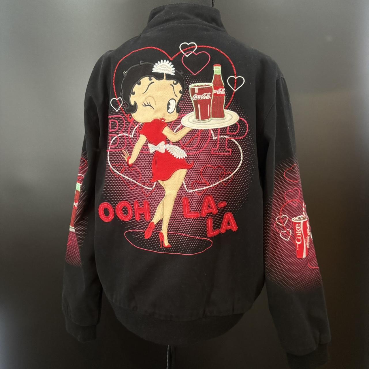 Betty Boop Coca Cola racing jacket Size... | Depop