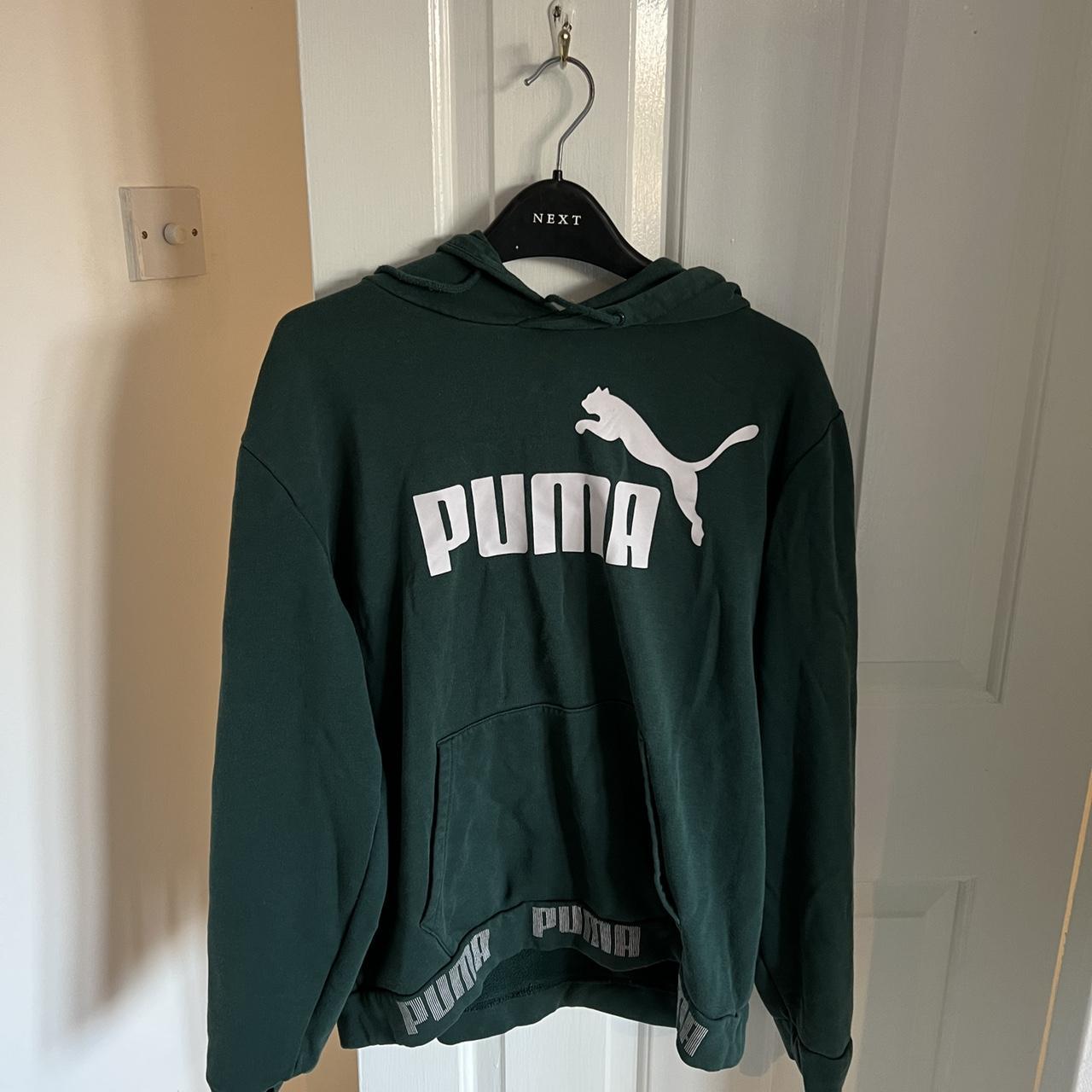 Puma Women's Green Jumper | Depop