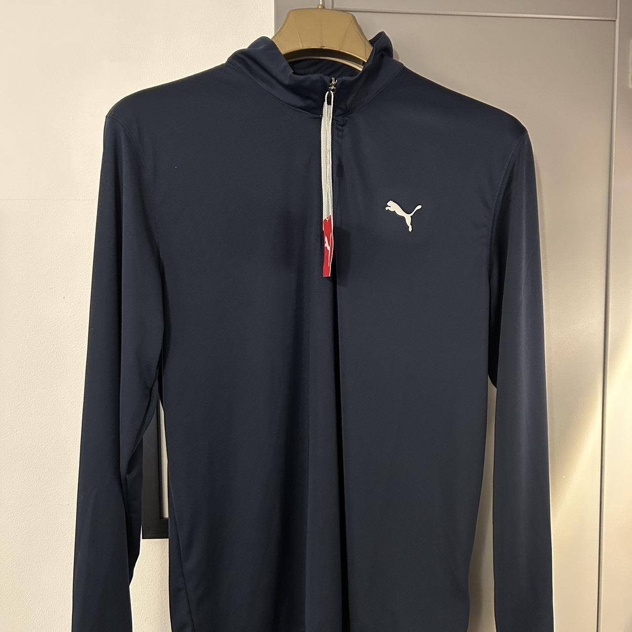 Men’s puma 1/4 zip in Navy Brand New - never worn... - Depop