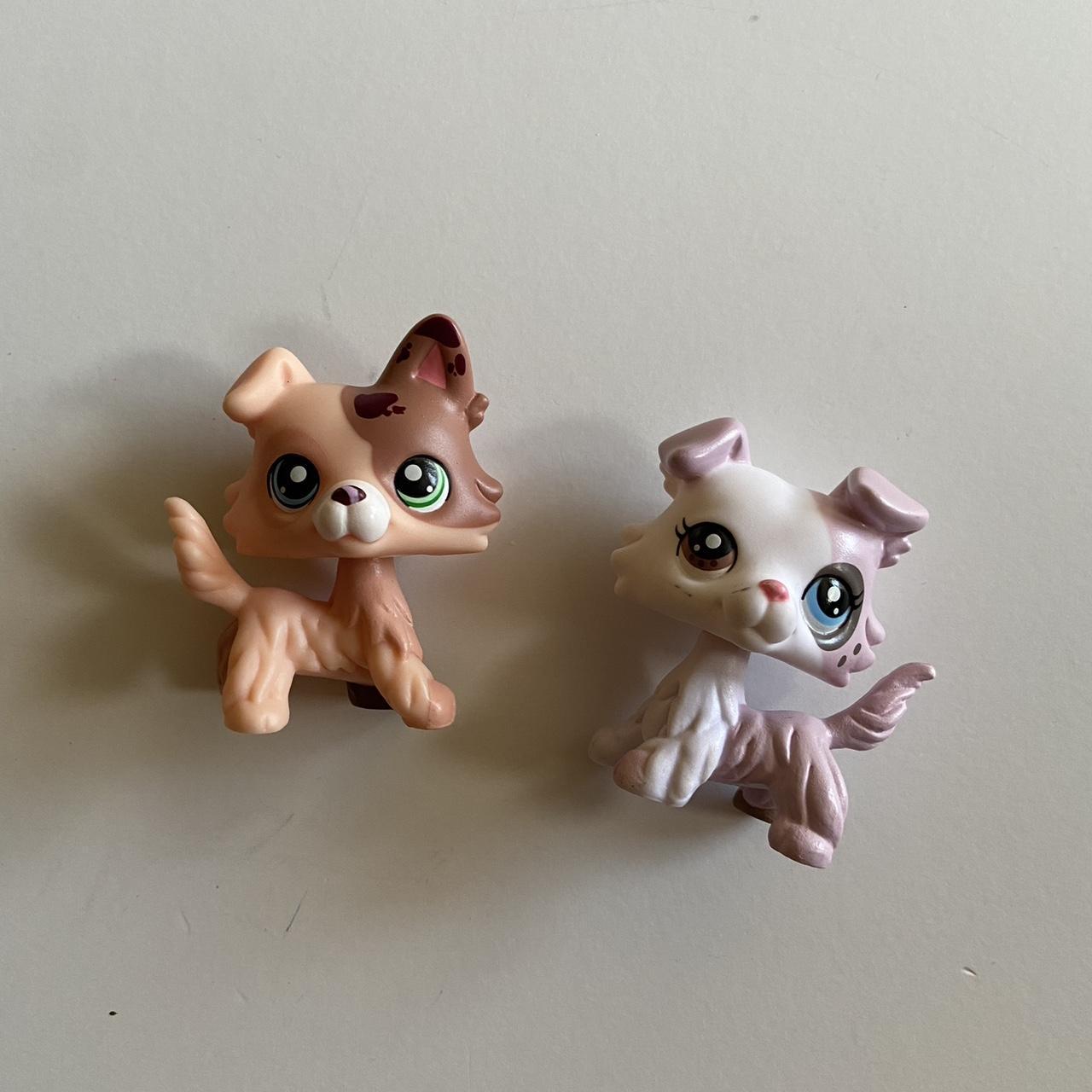 Littlest pet shop collie dogs - tan and purple lps 2... - Depop