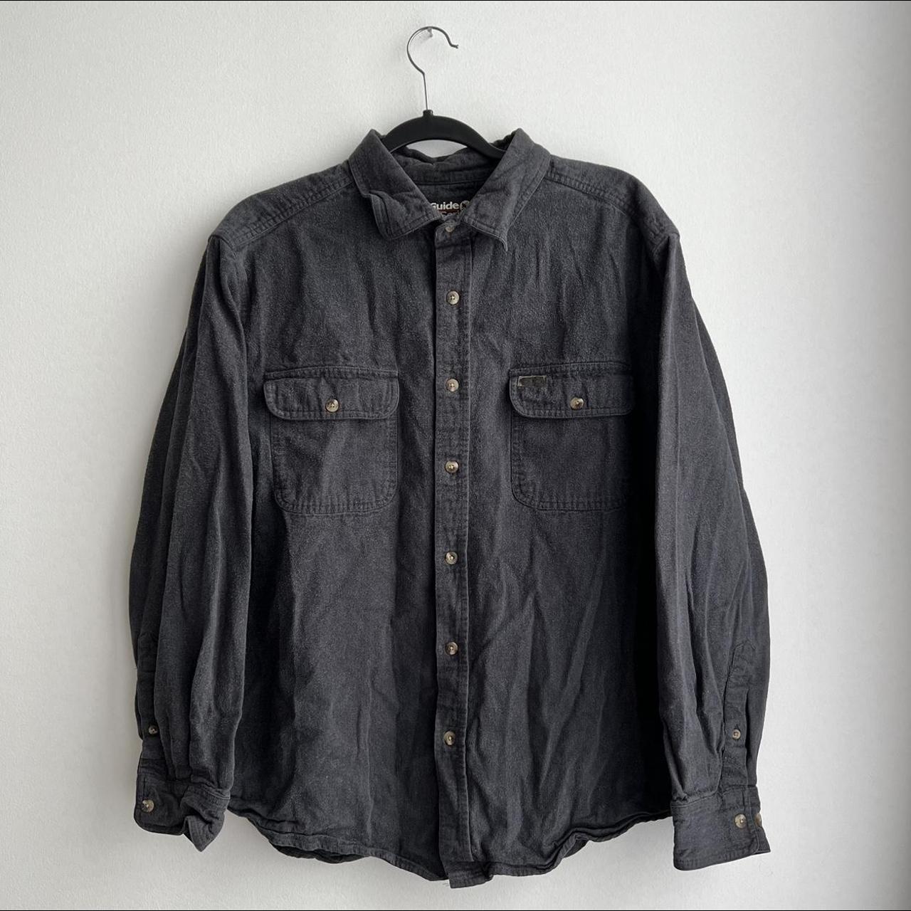 Guide Series charcoal grey button-up. Material is... - Depop