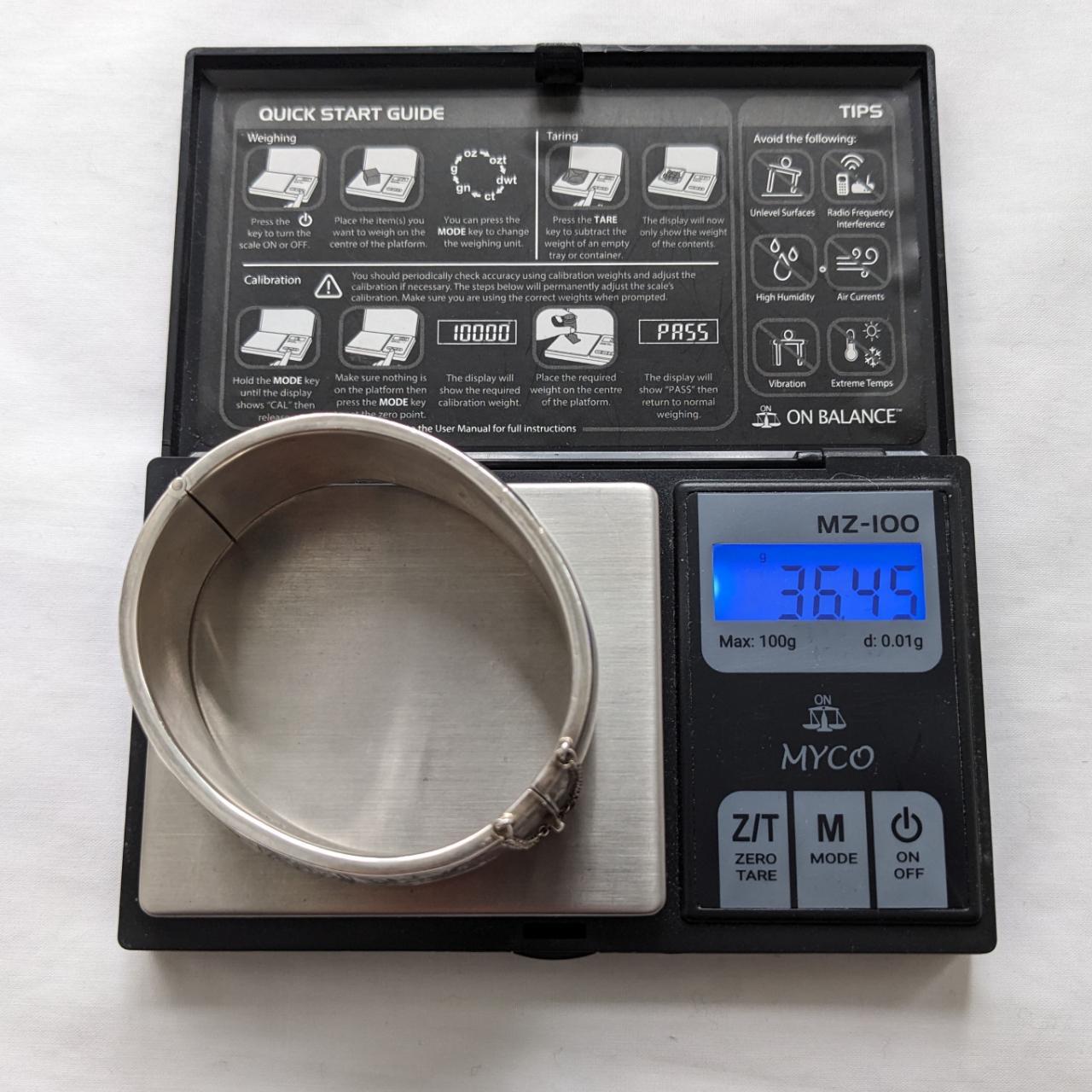 Lovely heavy vintage 40's sterling silver bangle... - Depop