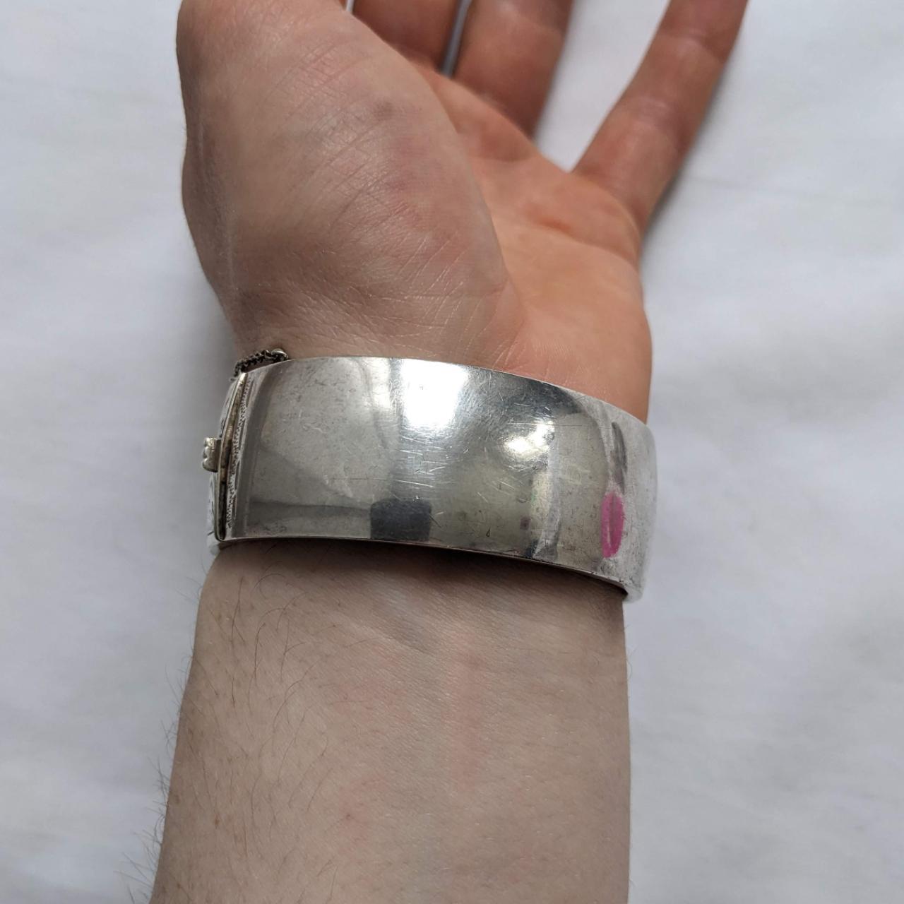 Lovely heavy vintage 40's sterling silver bangle... - Depop