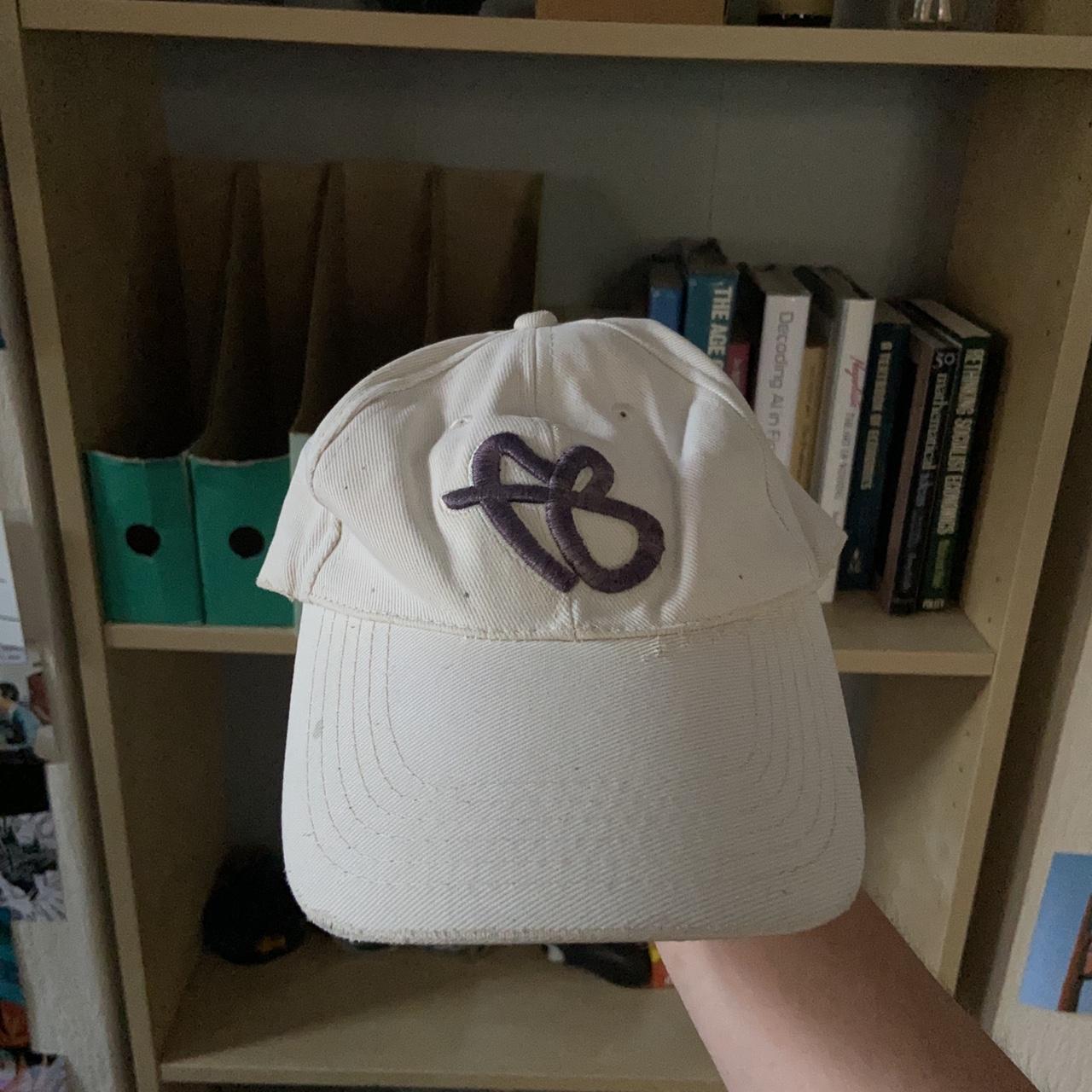 Vintage white fubu hat. Quite a lot of marks and... - Depop