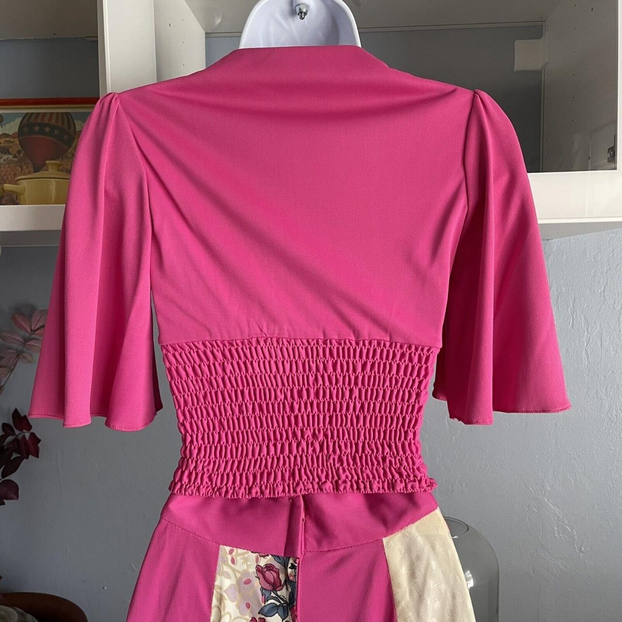 Vtg 70’s Mad Whirl California Pink Floral Top &... | Depop