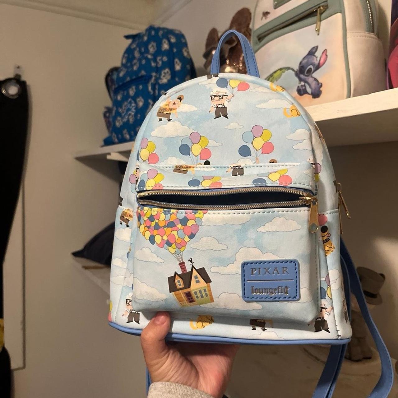 Pixar Loungefly Up blue and multicoloured backpack - Depop