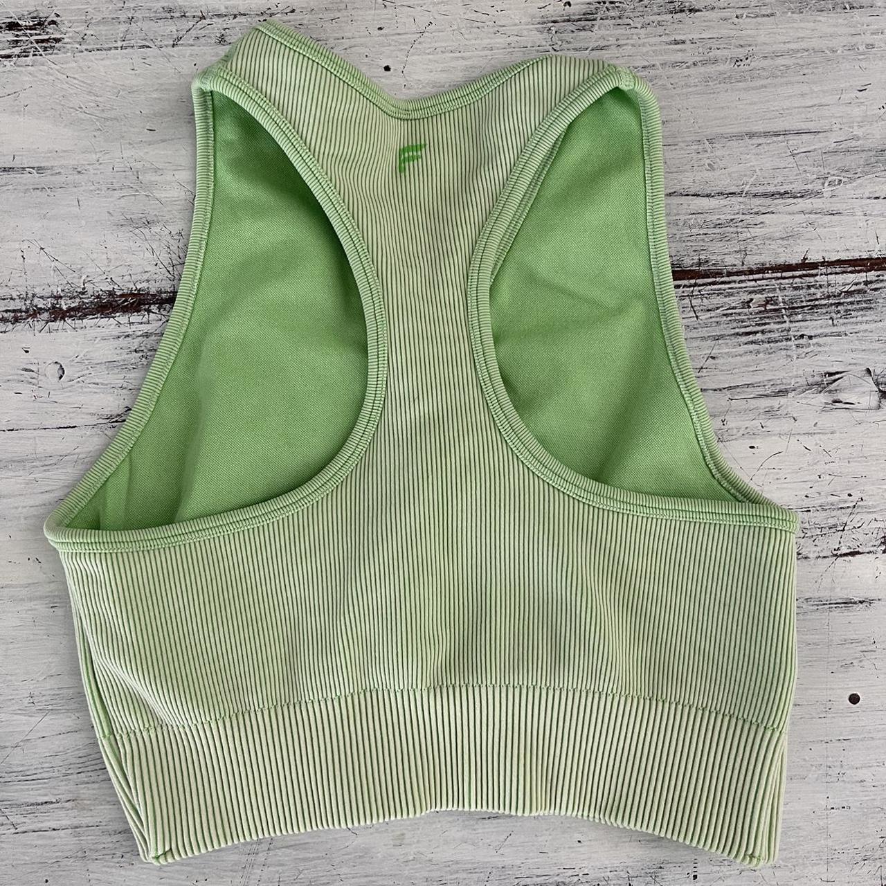 fabletics green sports bra #gym #sportsbra... - Depop