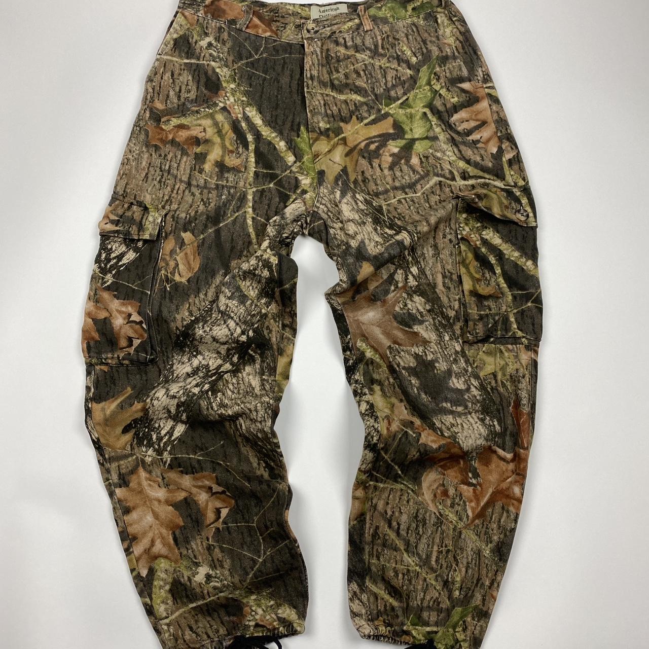 Realtree style camo cargo pants with adjustable... - Depop