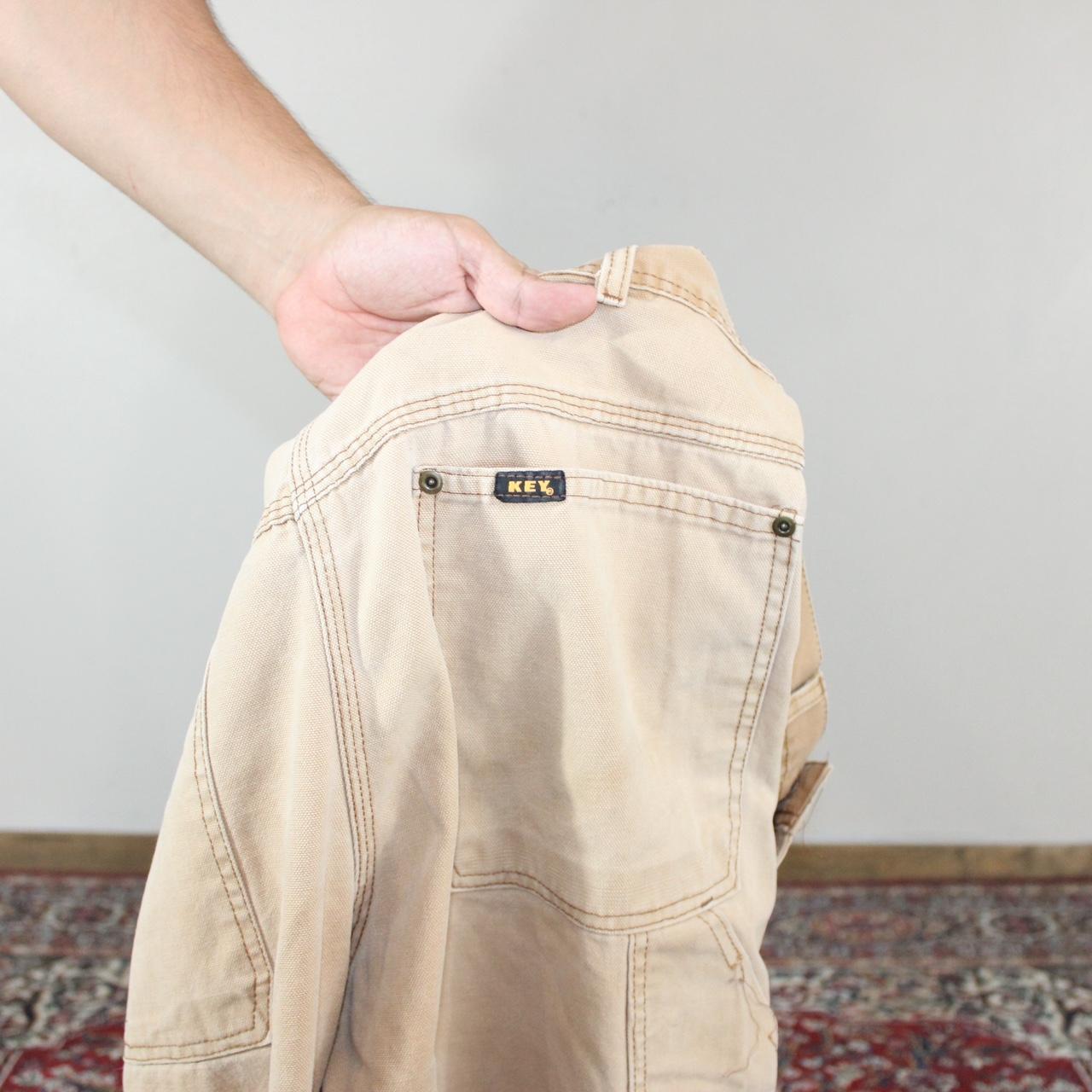 Vintage KEY Tan Double Knee Carpenter Pants... - Depop